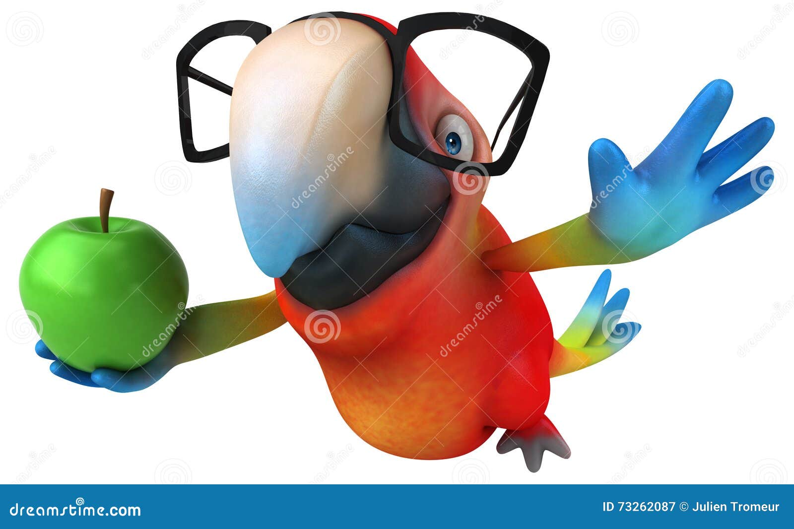 Fun parrot stock illustration. Illustration of colourful - 73262087
