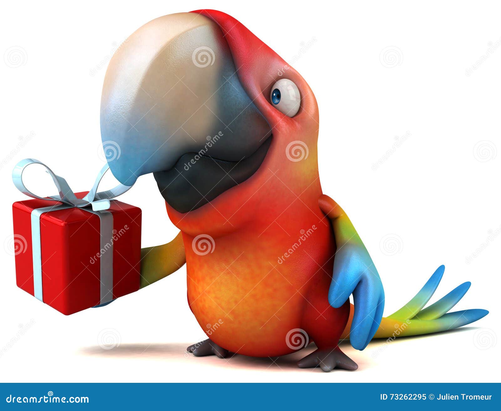 Fun parrot stock illustration. Illustration of gift, jungle - 73262295