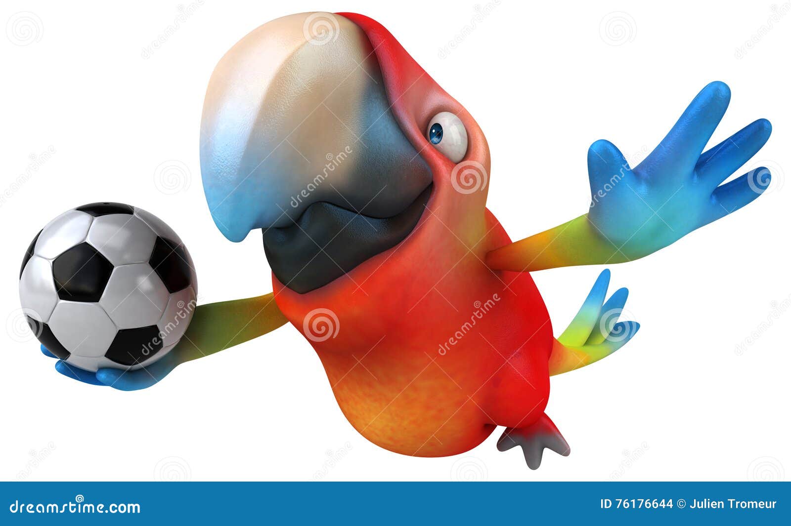 Fun parrot stock illustration. Illustration of colorful - 76176644