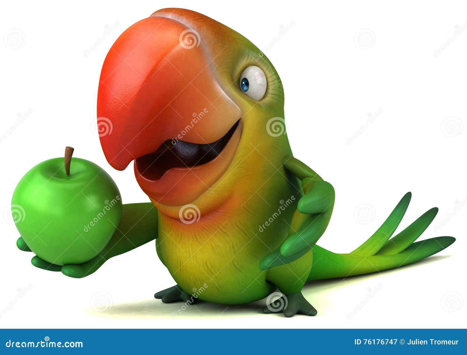 Fun parrot stock illustration. Illustration of smile - 76176747