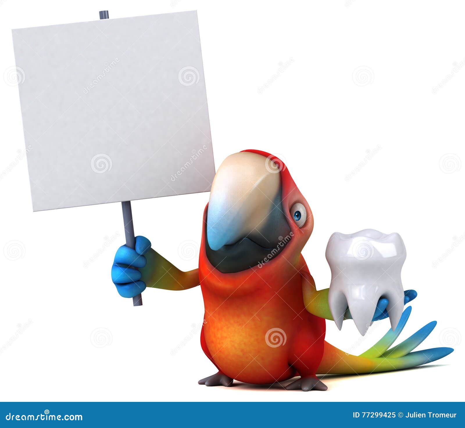 Fun parrot stock illustration. Illustration of color - 77299425