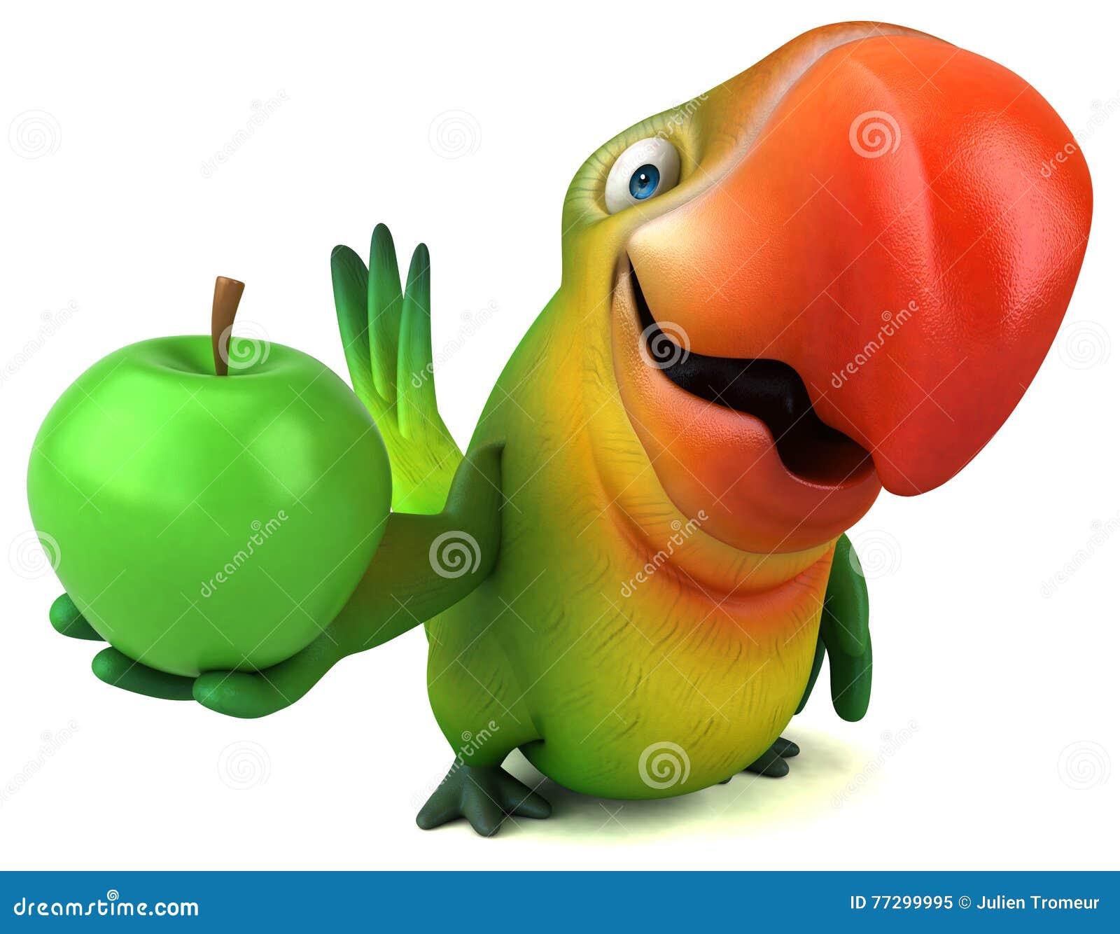Fun parrot stock illustration. Illustration of color - 77299995