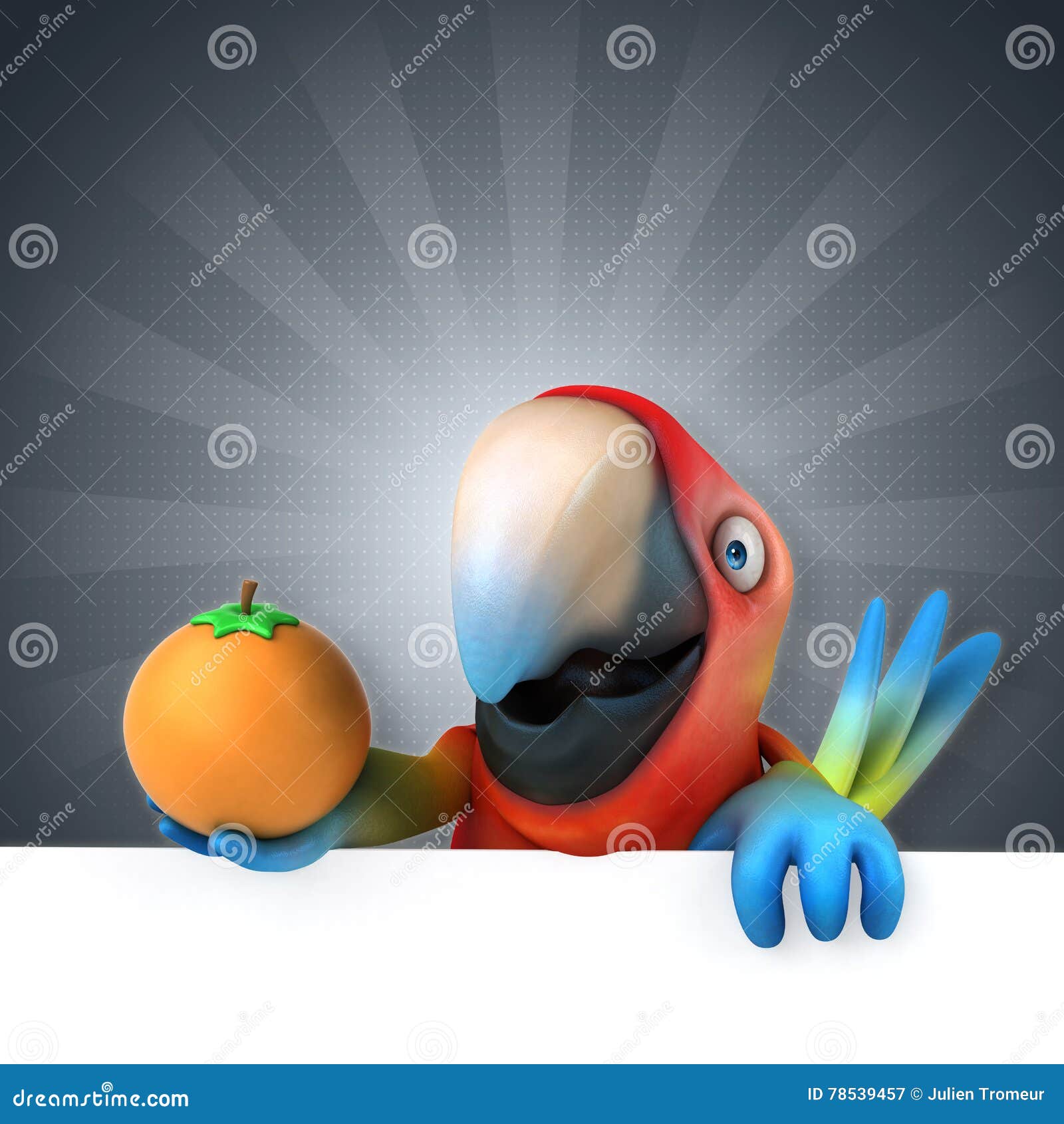 Fun parrot stock illustration. Illustration of parrot - 78539457