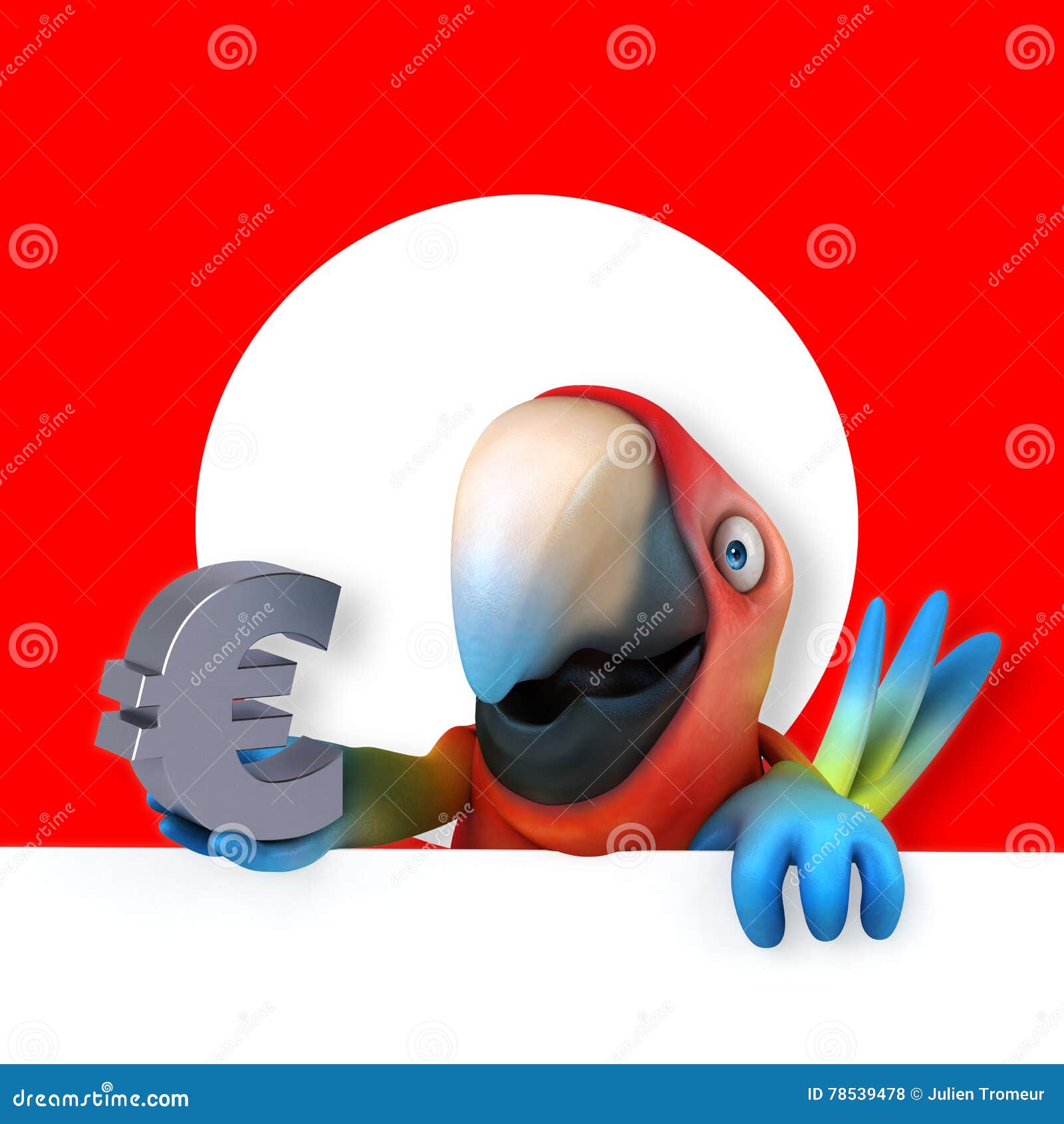 Fun parrot stock illustration. Illustration of parrot - 78539478
