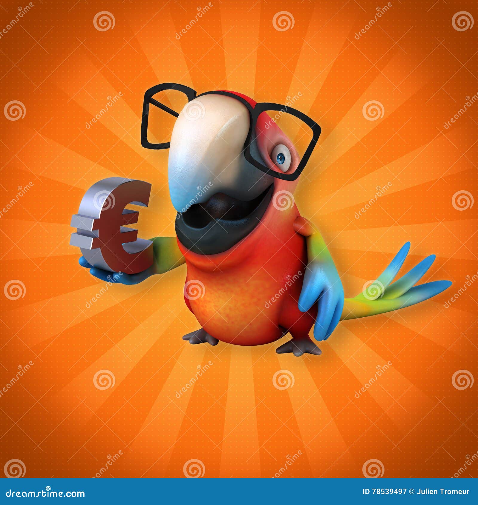 Fun parrot stock illustration. Illustration of colourful - 78539497