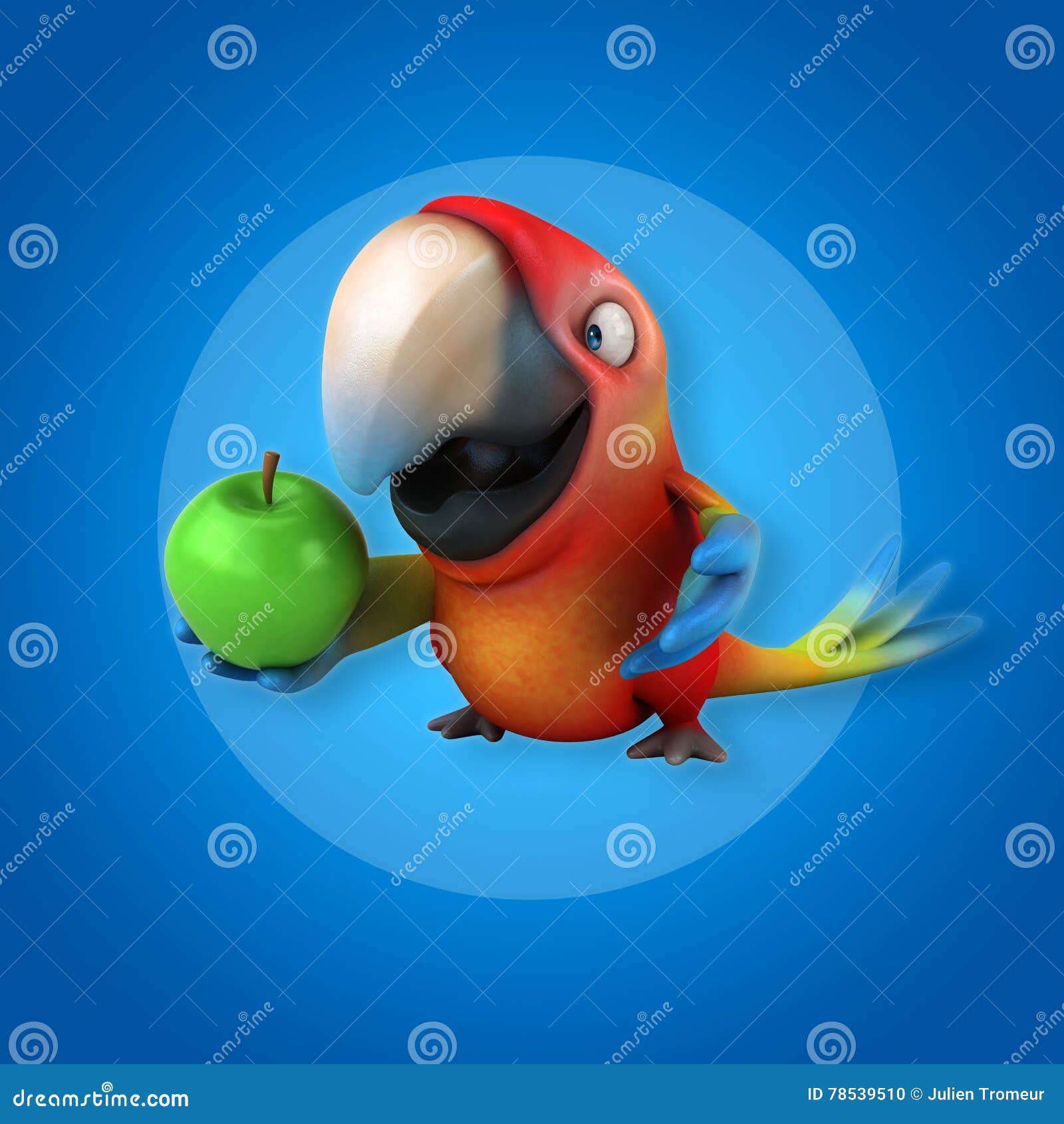 Fun parrot stock illustration. Illustration of beautiful - 78539510
