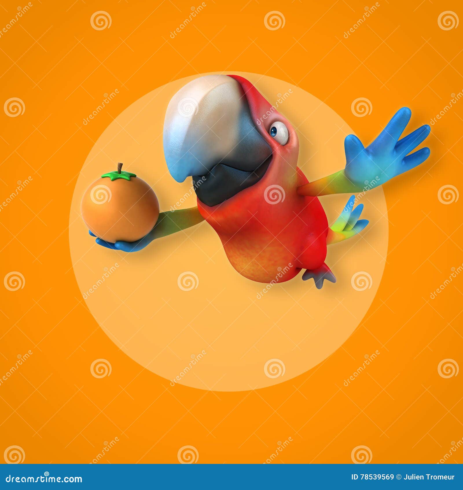 Fun parrot stock illustration. Illustration of domestic - 78539569
