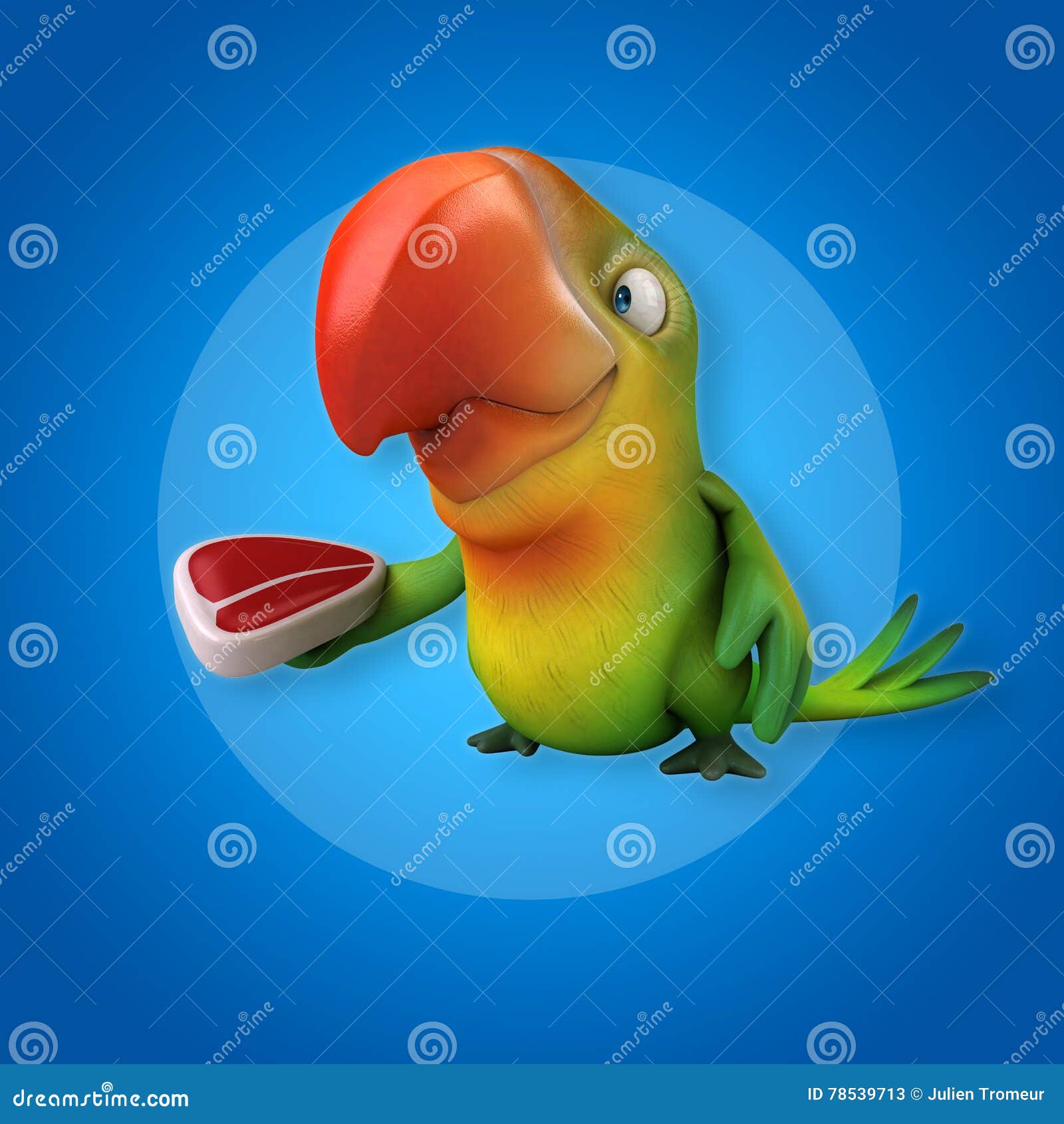 Fun parrot stock illustration. Illustration of bright - 78539713