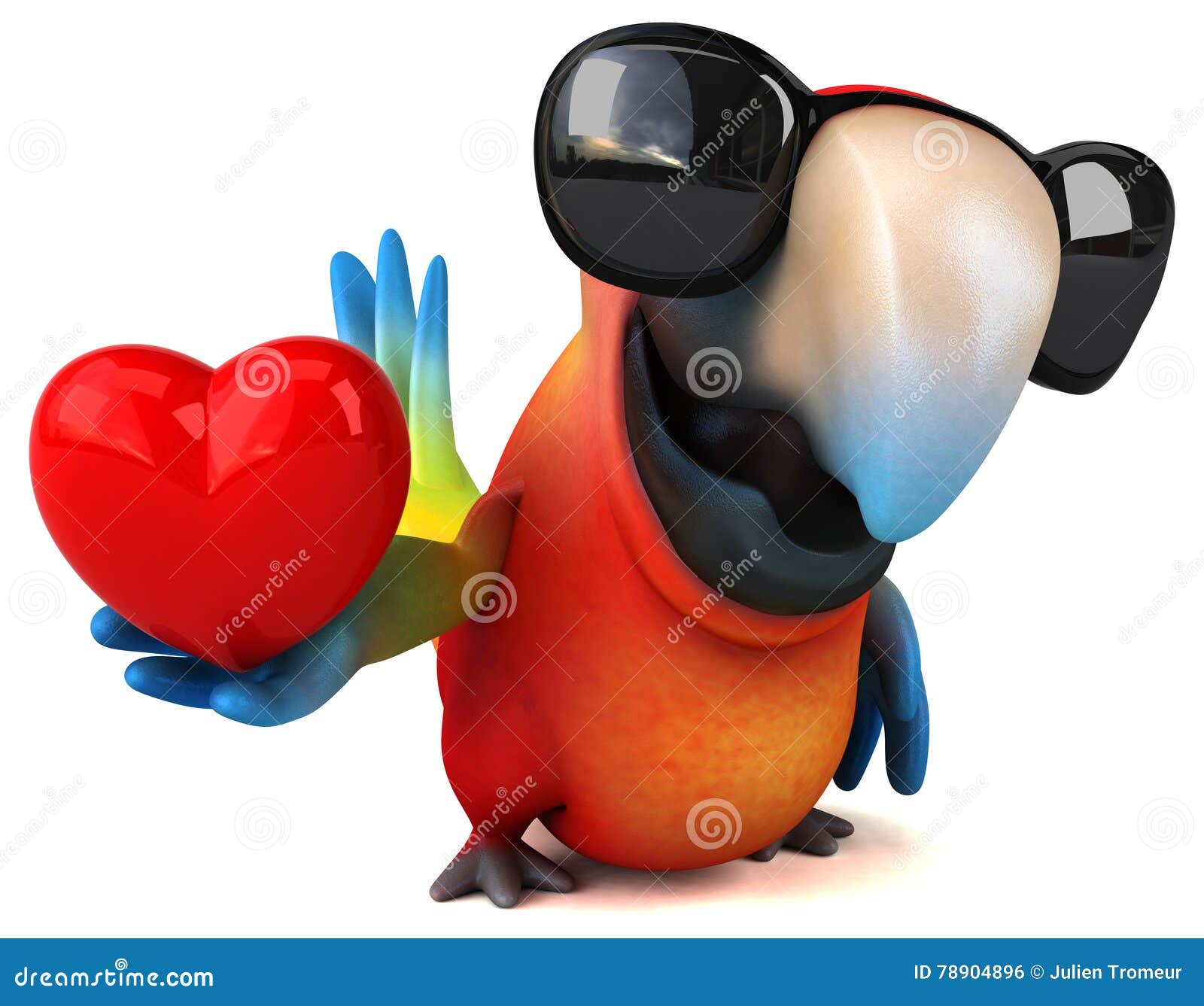 Fun parrot stock illustration. Illustration of bird, cute - 78904896