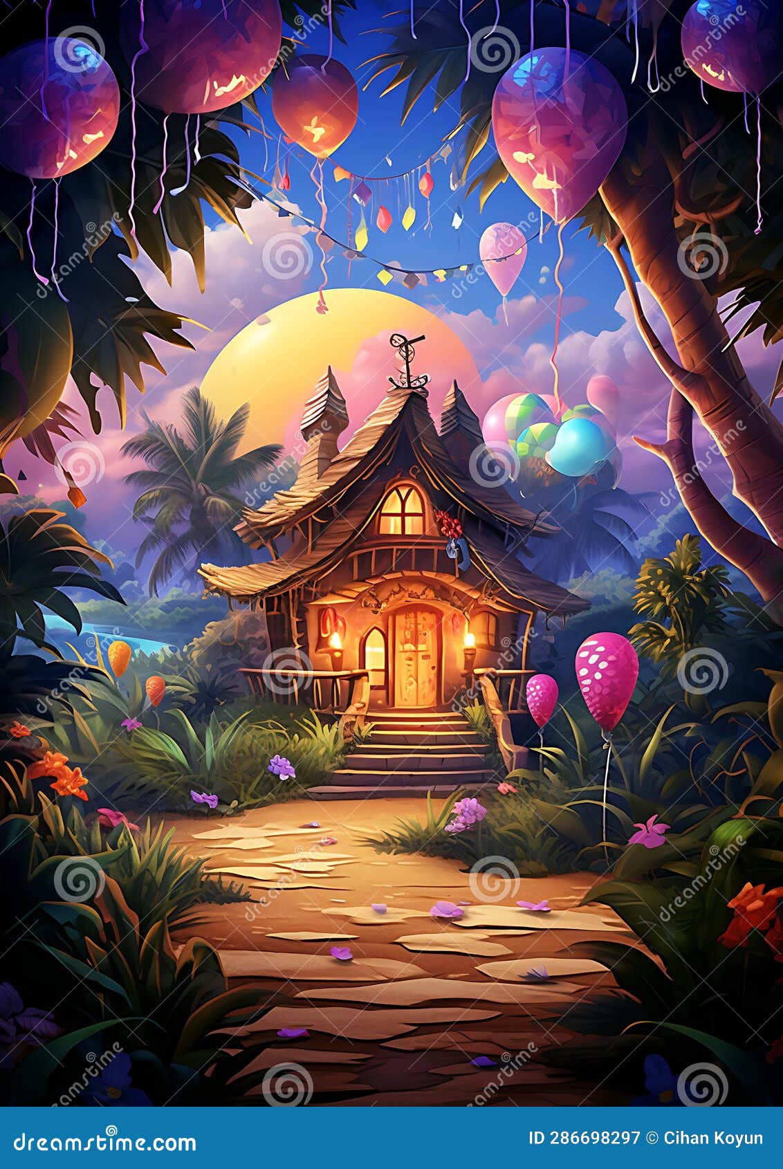 Fun party backdrops stock illustration. Illustration of horse - 286698297