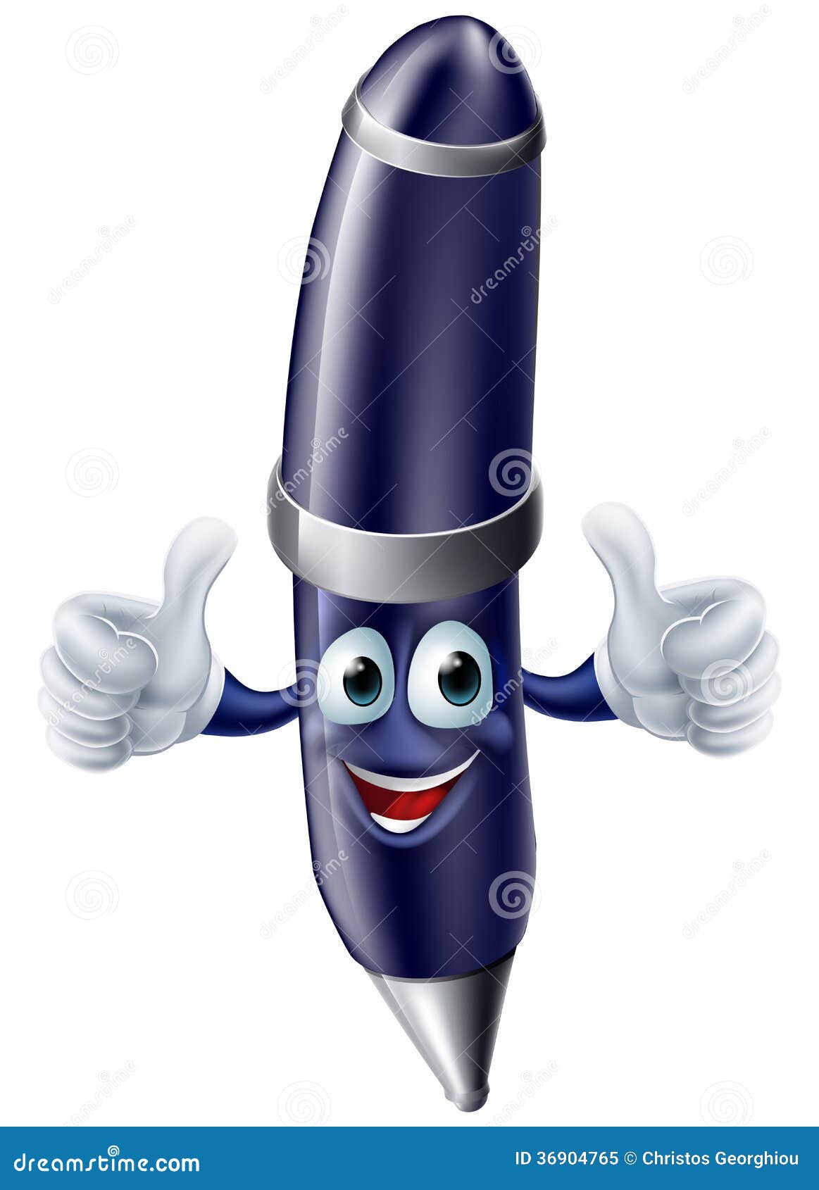 Fun pen man stock vector. Illustration of cute, isolated - 36904765