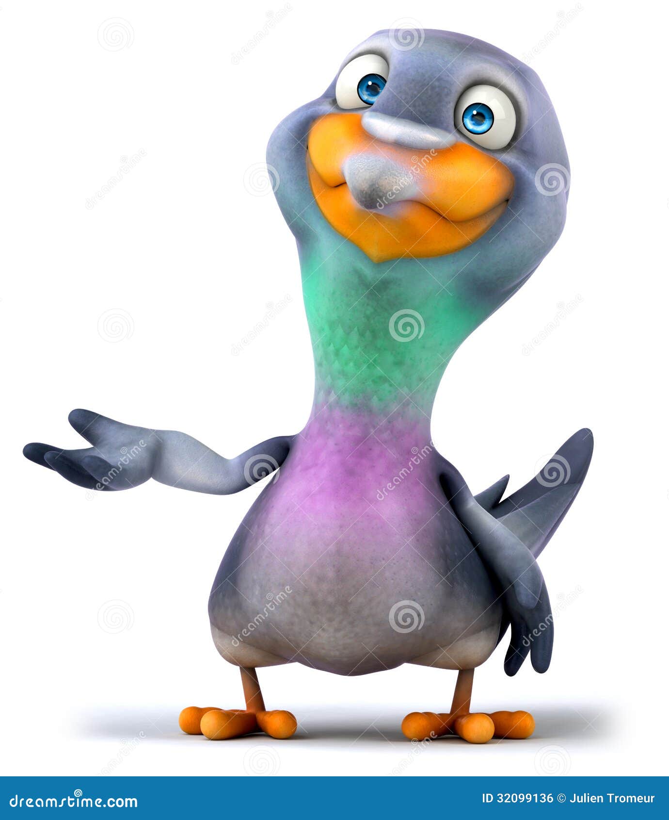 Fun pigeon stock illustration. Illustration of birds - 32099136