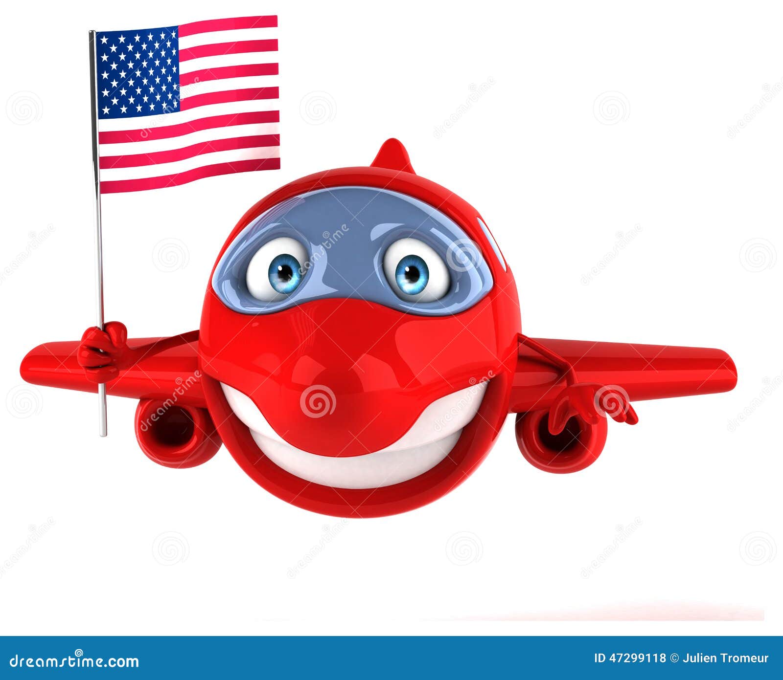 Fun plane stock illustration. Illustration of plane, flag - 47299118