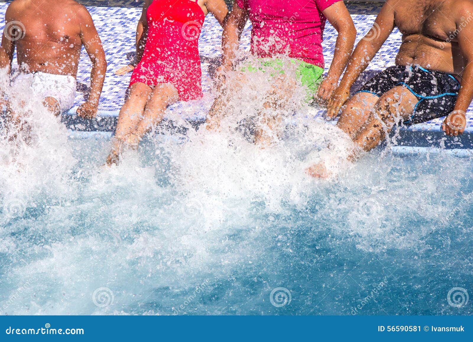 Fun in the pool stock image. Image of female, summer - 56590581