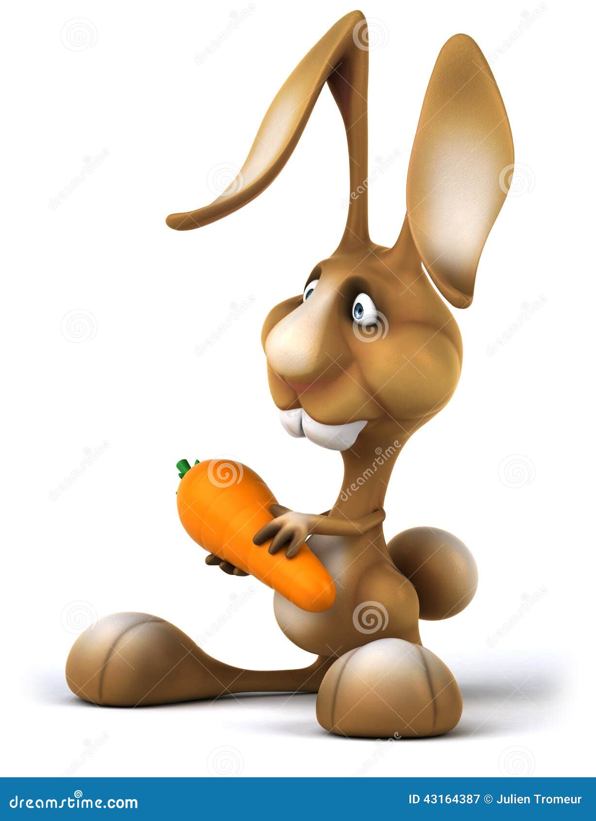 Fun rabbit stock illustration. Illustration of easter - 43164387