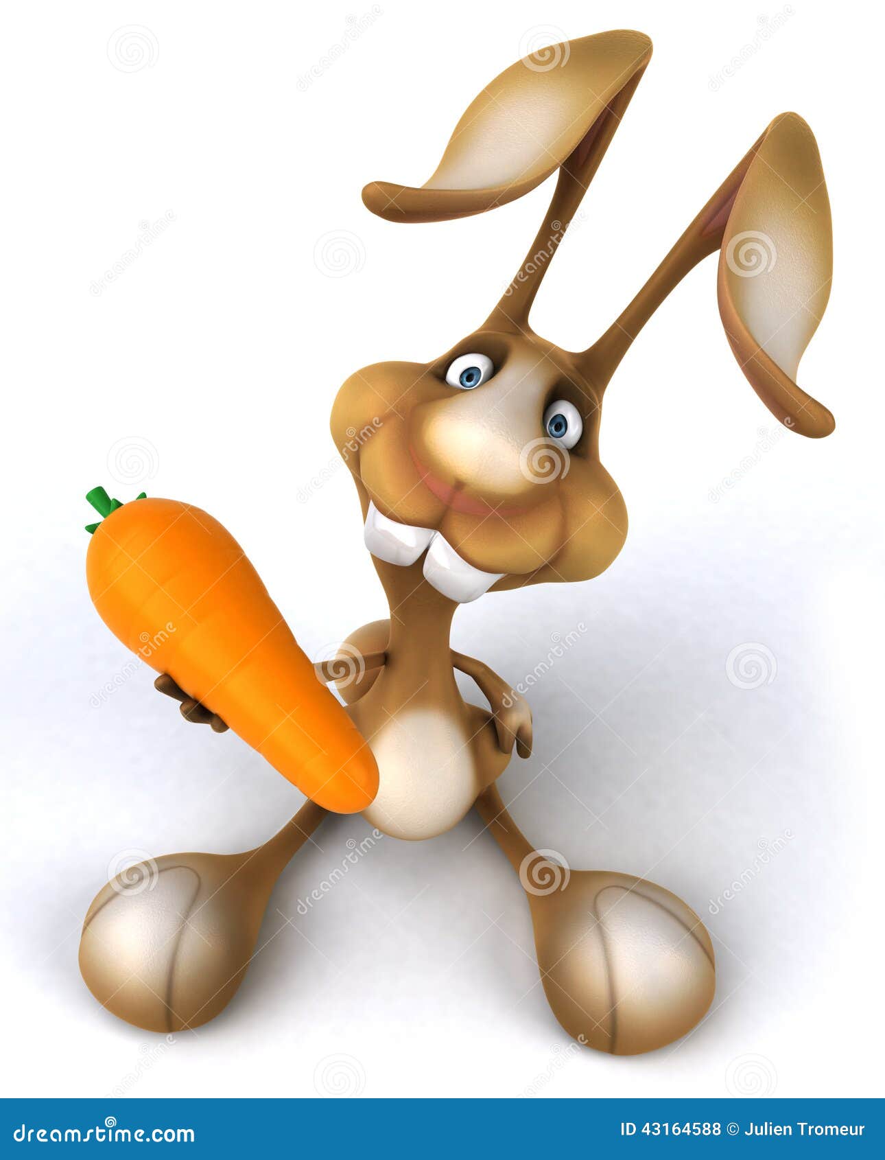 Fun rabbit stock illustration. Illustration of cute, animal - 43164588