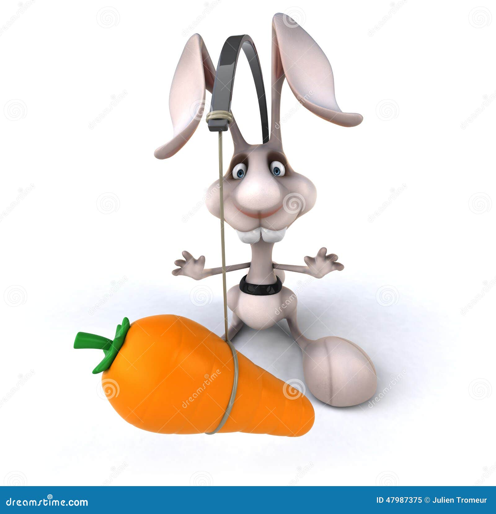 Fun rabbit stock illustration. Illustration of motivation - 47987375