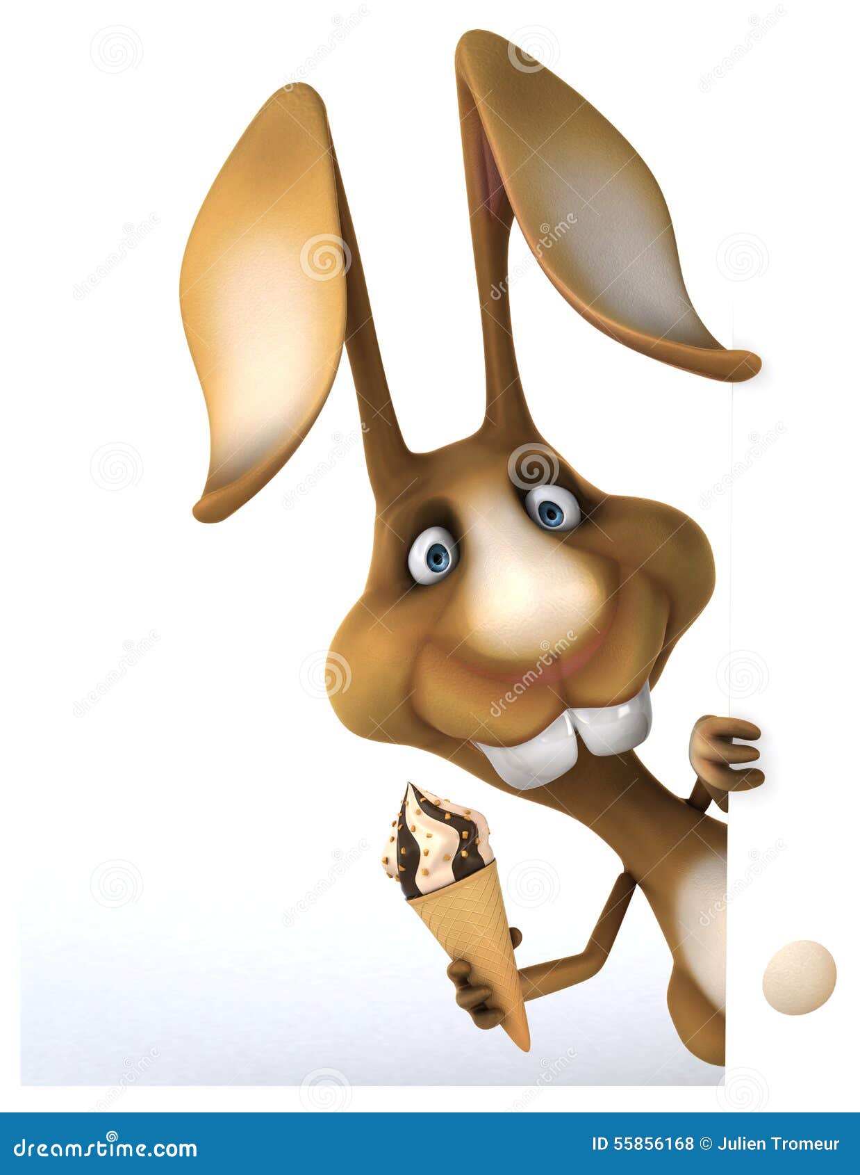 Fun rabbit stock illustration. Illustration of chocolate - 55856168