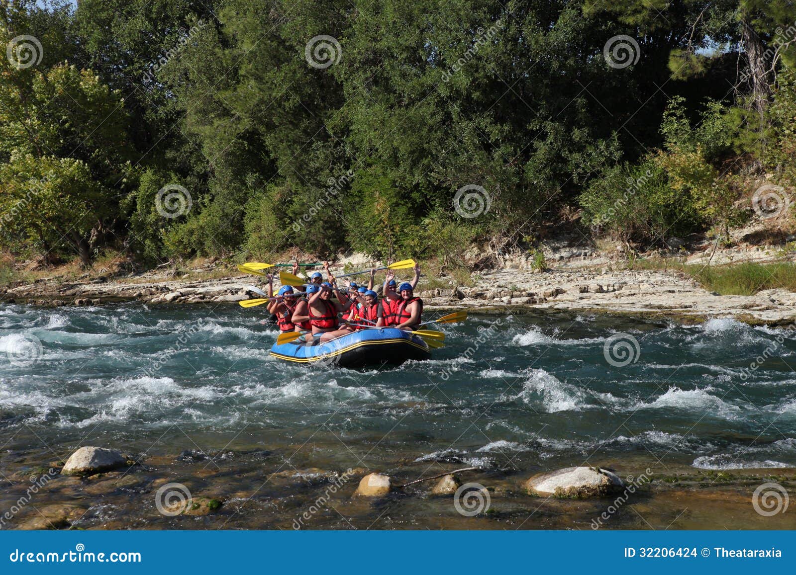 Fun Rafting editorial stock image. Image of adventure - 32206424