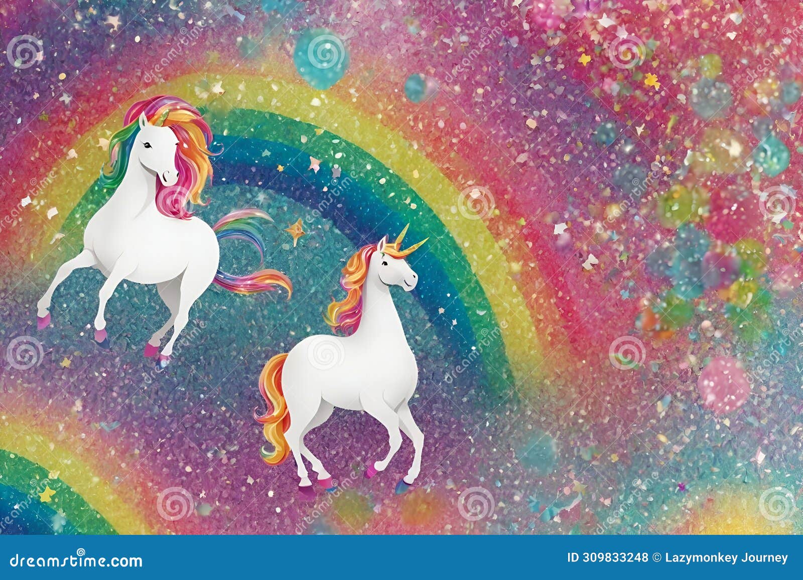 Fun Rainbow Color Glitter Sparkle Background Stock Illustration ...