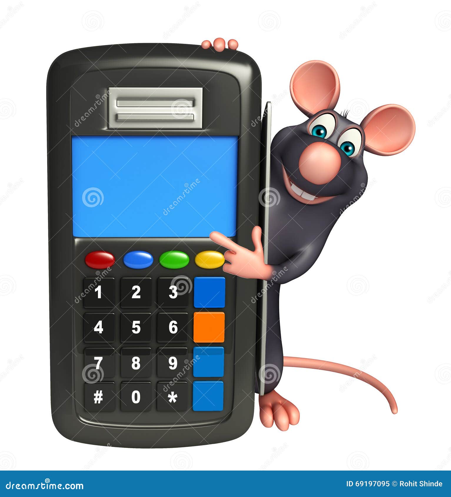 Fun Rat Cartoon Character with Swap Machine Stock Illustration ...