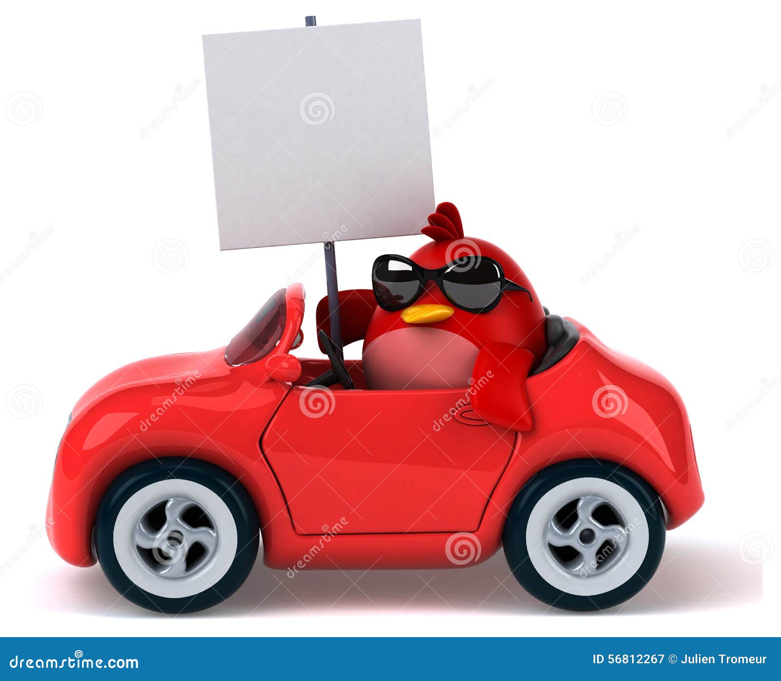 Fun red bird stock illustration. Illustration of race - 56812267