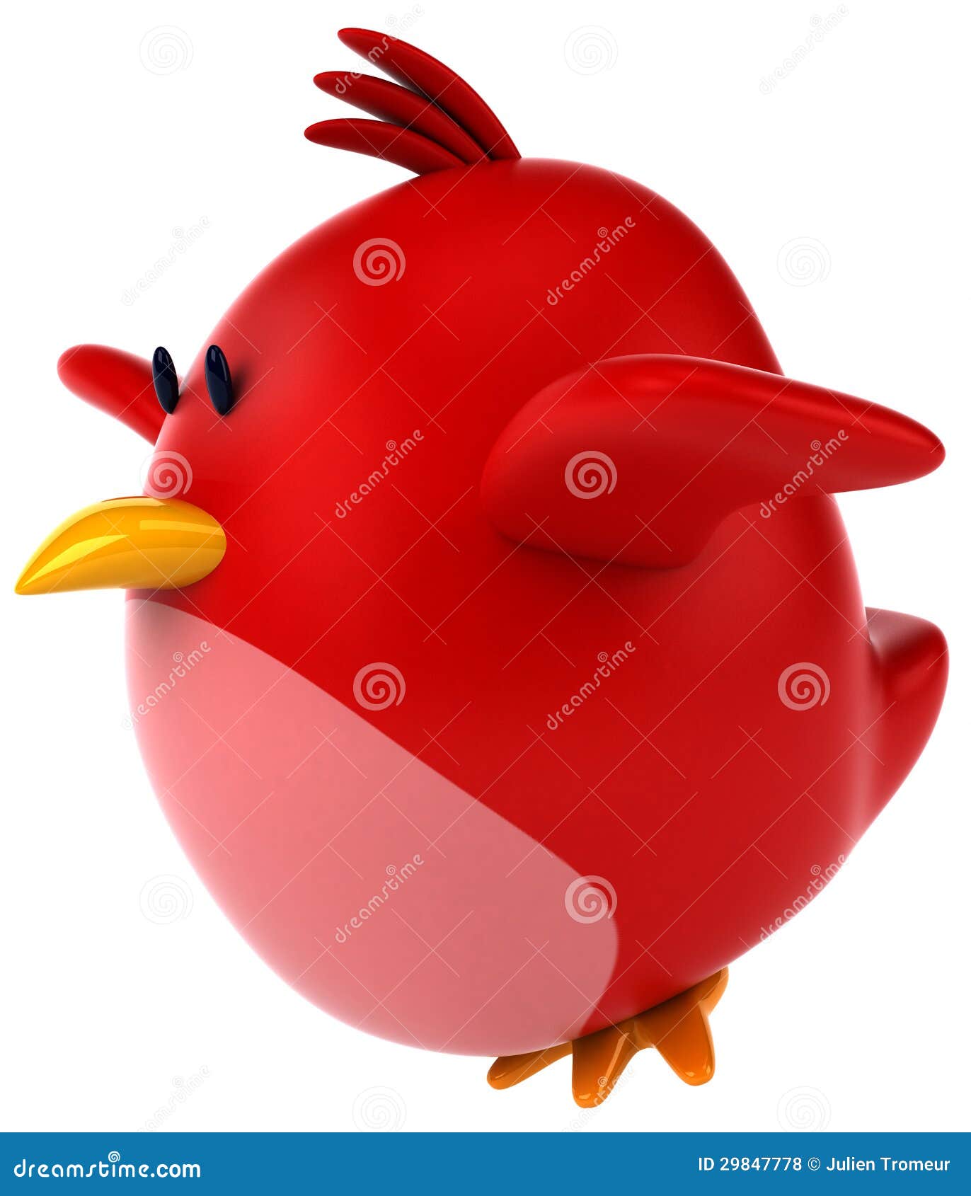 Red bird stock illustration. Illustration of humor, galliformes - 29847778