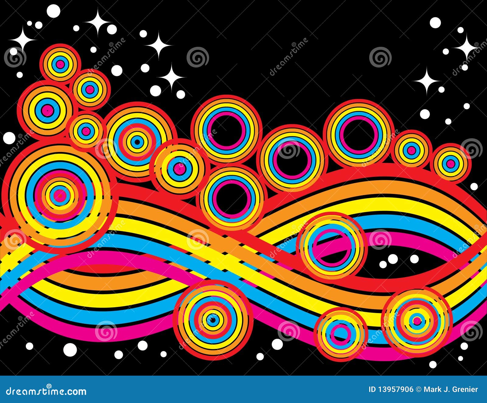 Fun Retro stock vector. Illustration of graphic, decoration - 13957906