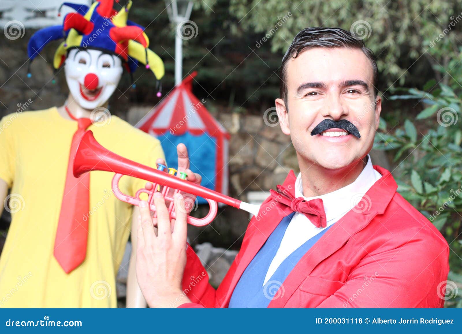 Fun Ringmaster in the Circus Stock Photo - Image of mustache, announcer ...