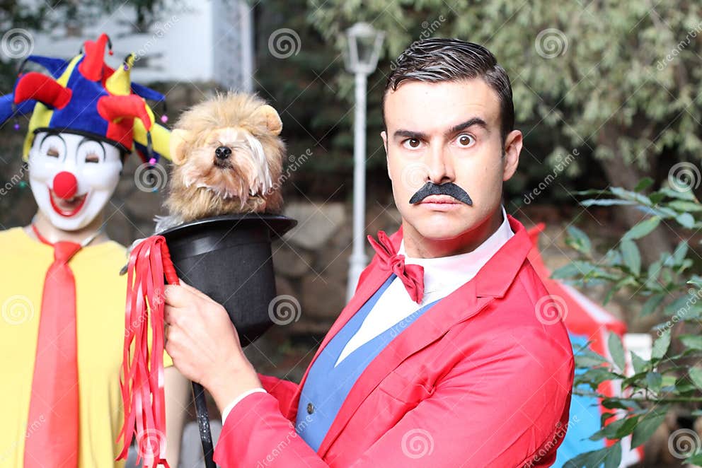 Fun Ringmaster in the Circus Stock Photo - Image of comedian, male ...