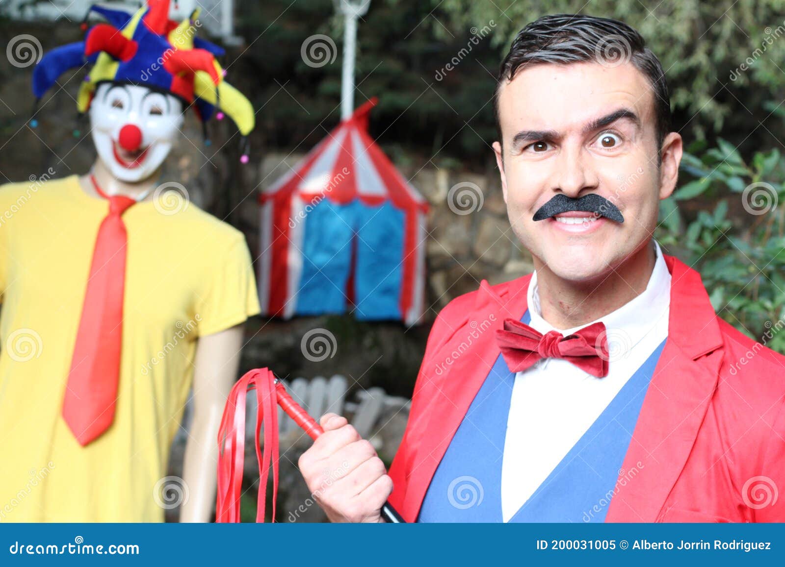 Fun Ringmaster in the Circus Stock Image - Image of comedian, mustache ...