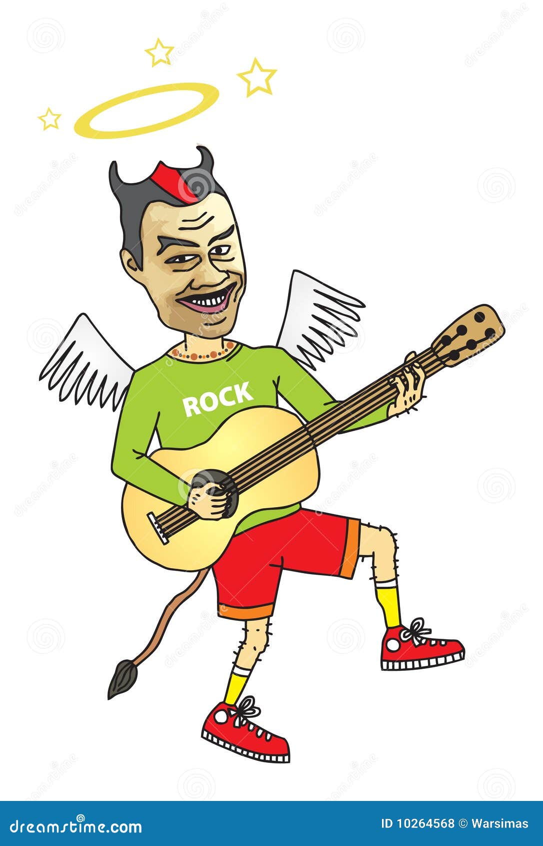 Fun rock music superstar stock vector. Illustration of ring - 10264568