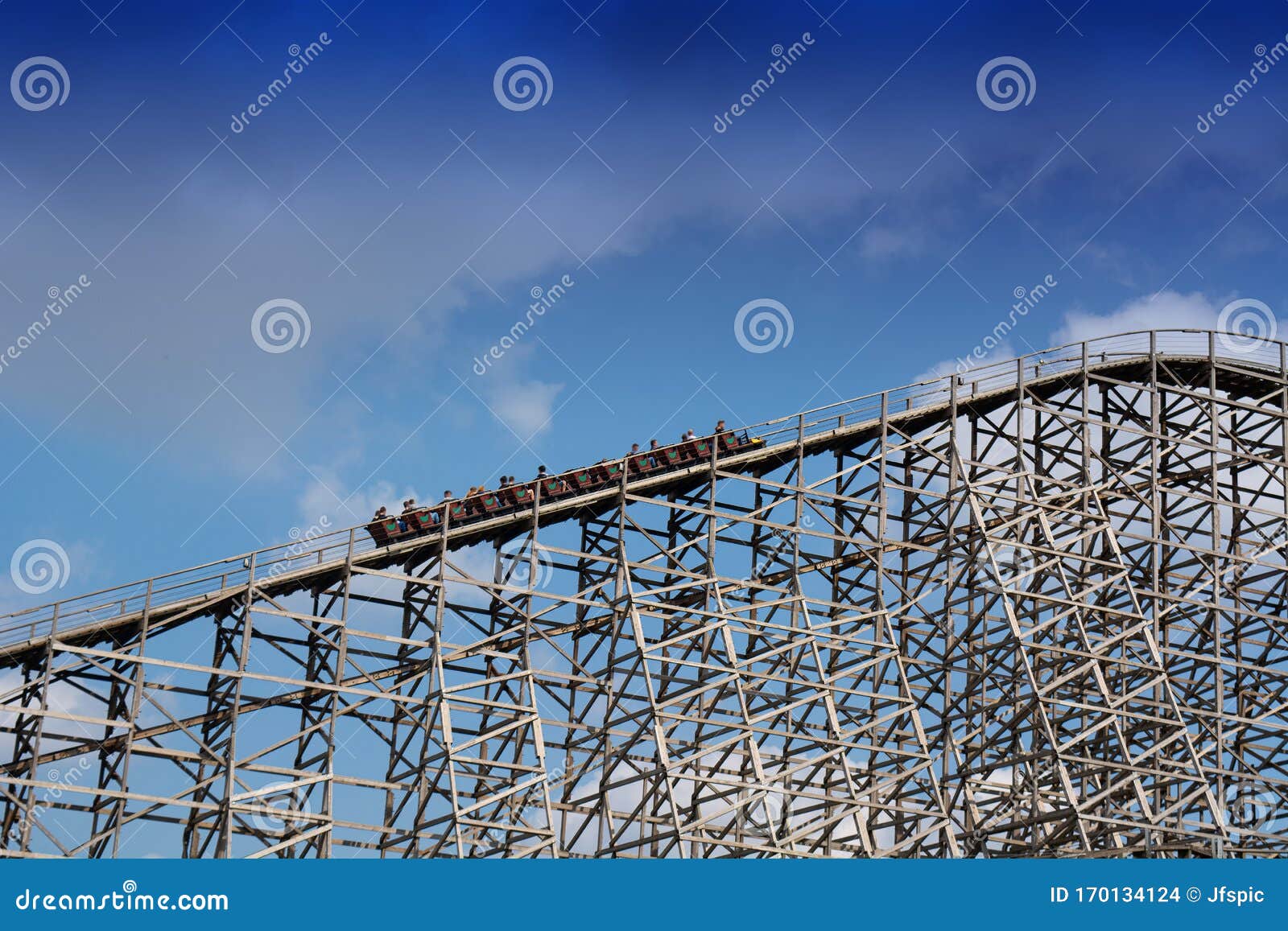Fun on a roller coaster stock photo. Image of park, amusement - 170134124
