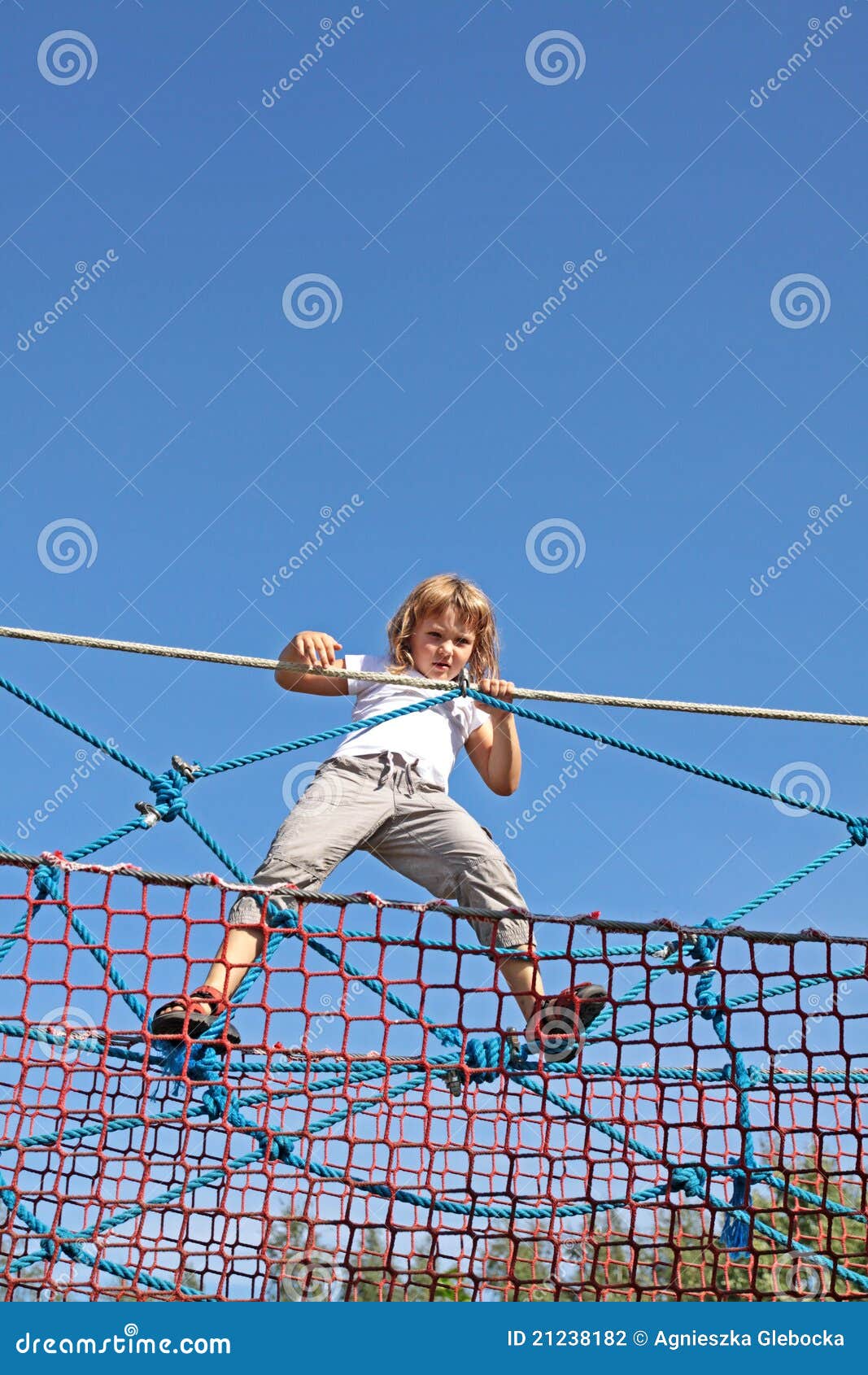 Fun on the ropes stock photo. Image of game, climb, exercise - 21238182