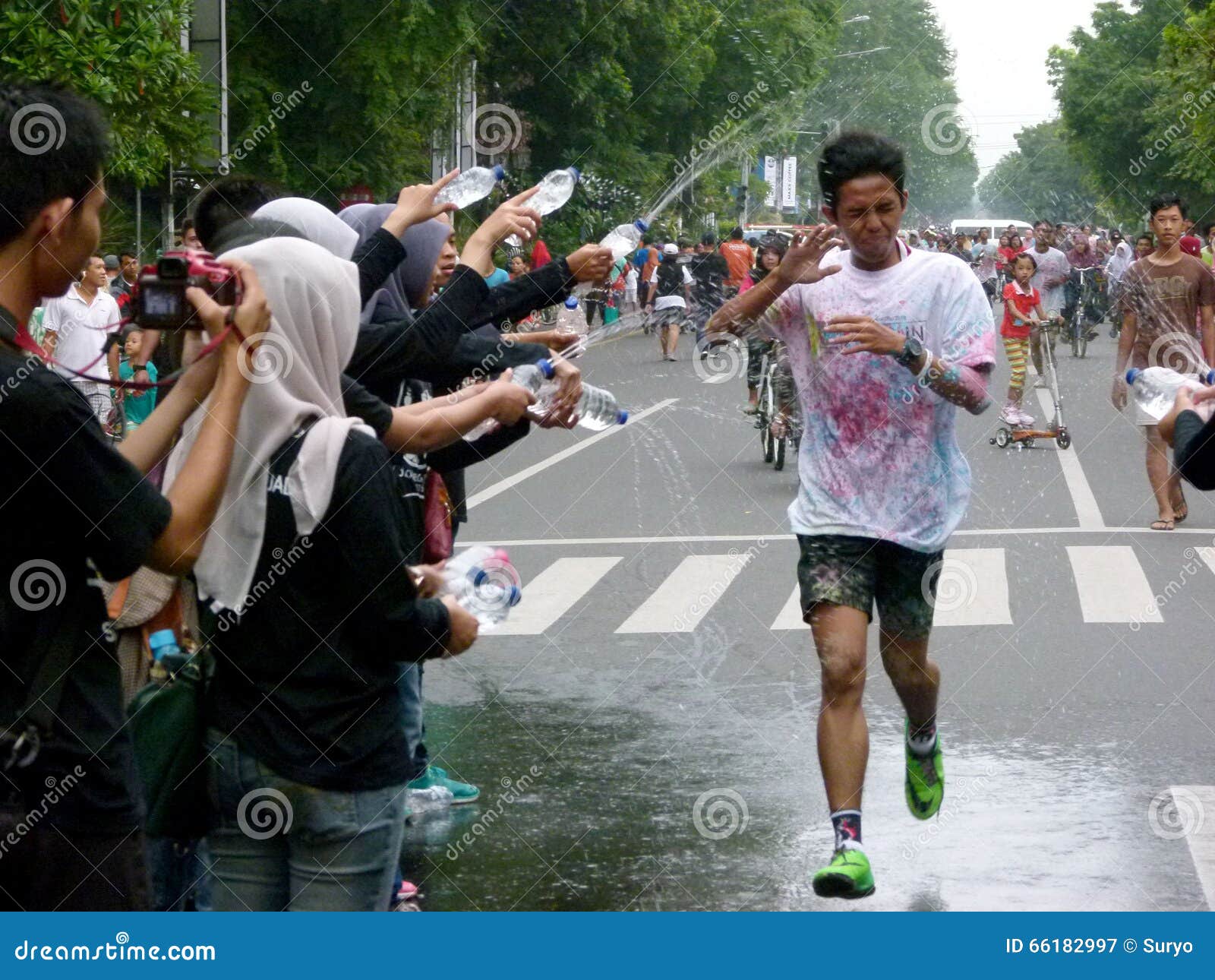 Fun run editorial photography. Image of central, indonesia - 66182997
