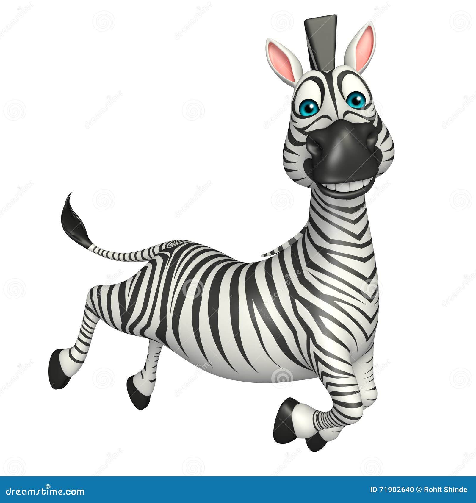 Fun Run Zebra Cartoon Character Stock Illustration - Illustration of ...