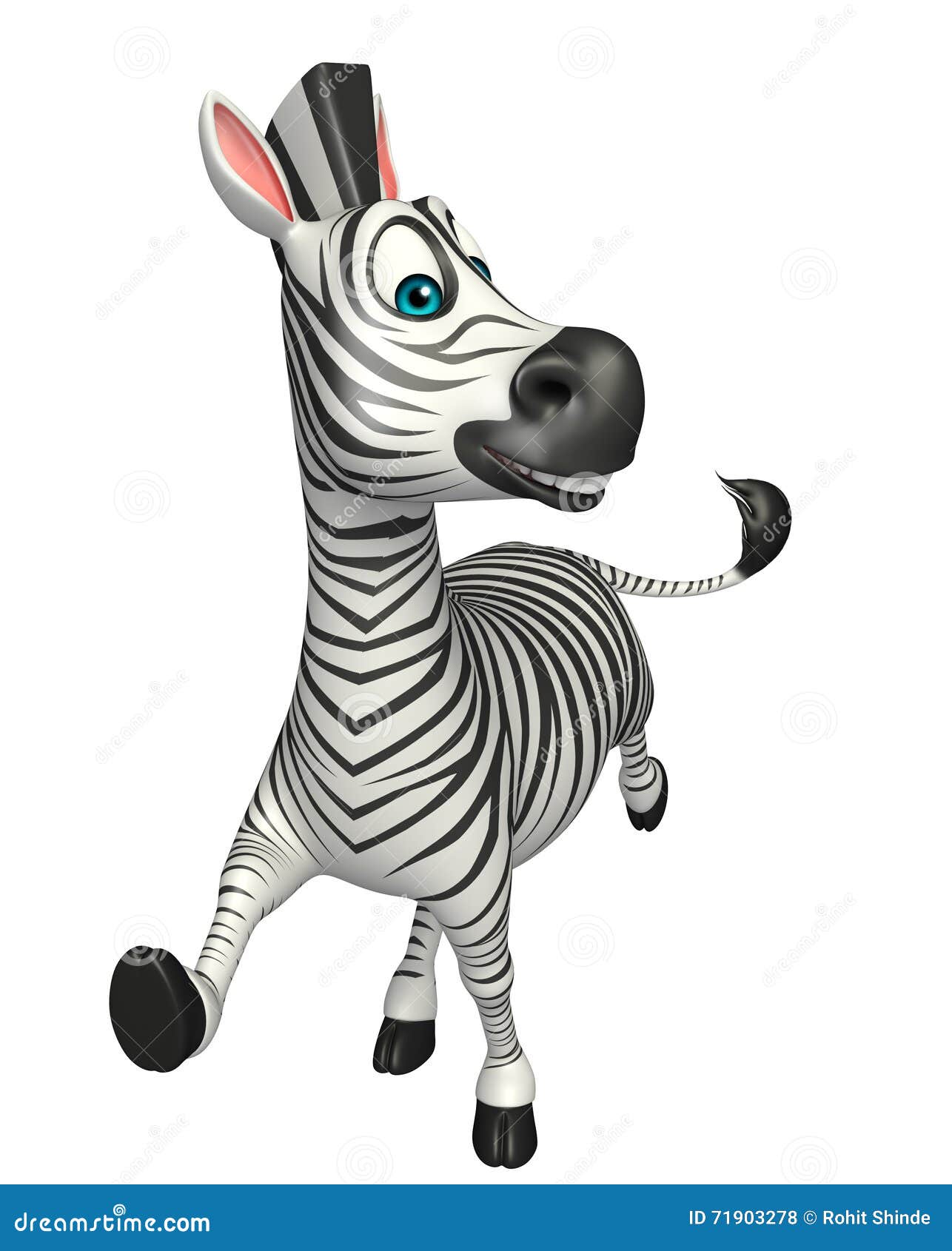 Fun Run Zebra Cartoon Character Stock Illustration - Illustration of ...