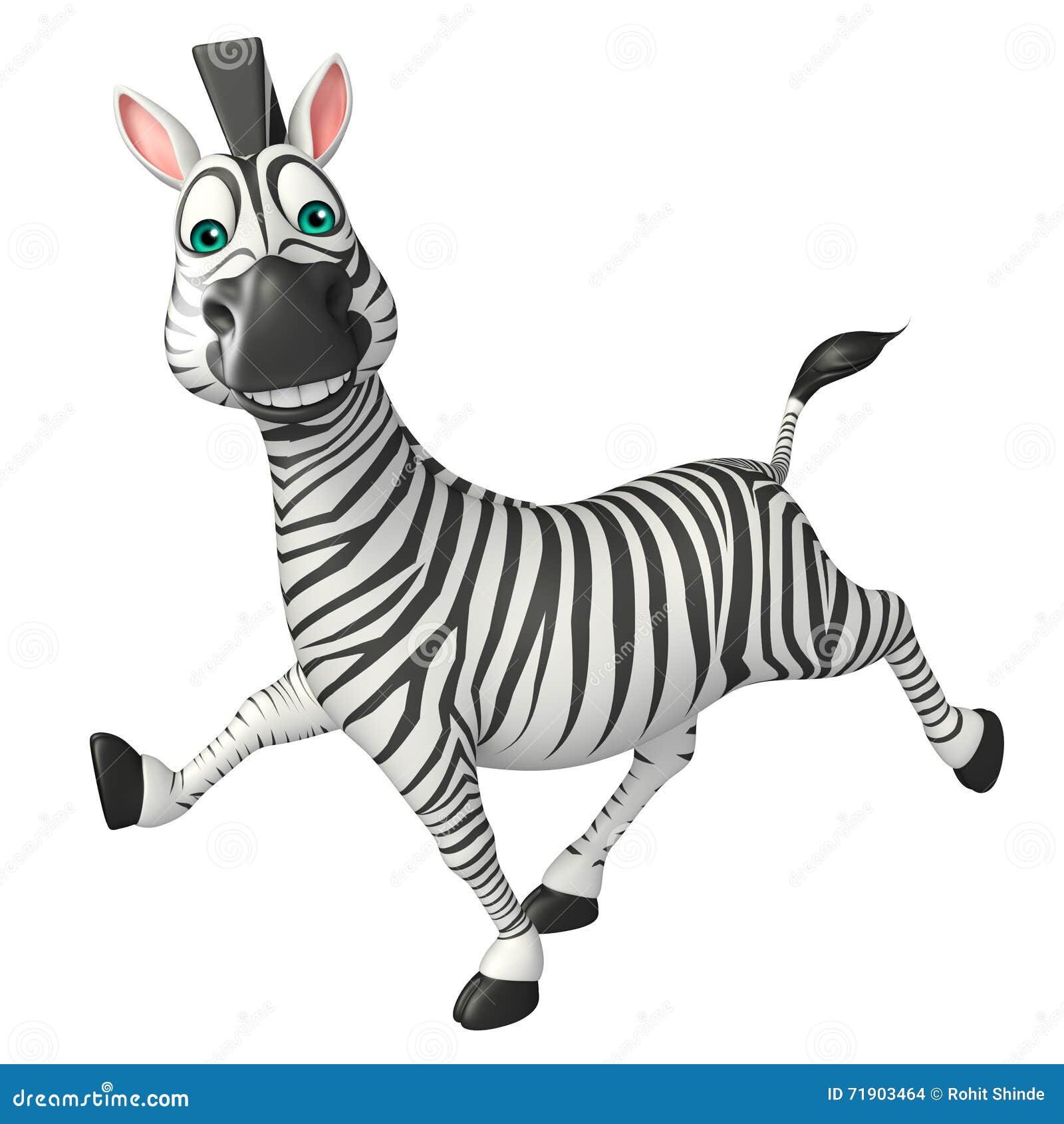 Fun Run Zebra Cartoon Character Stock Illustration - Illustration of ...