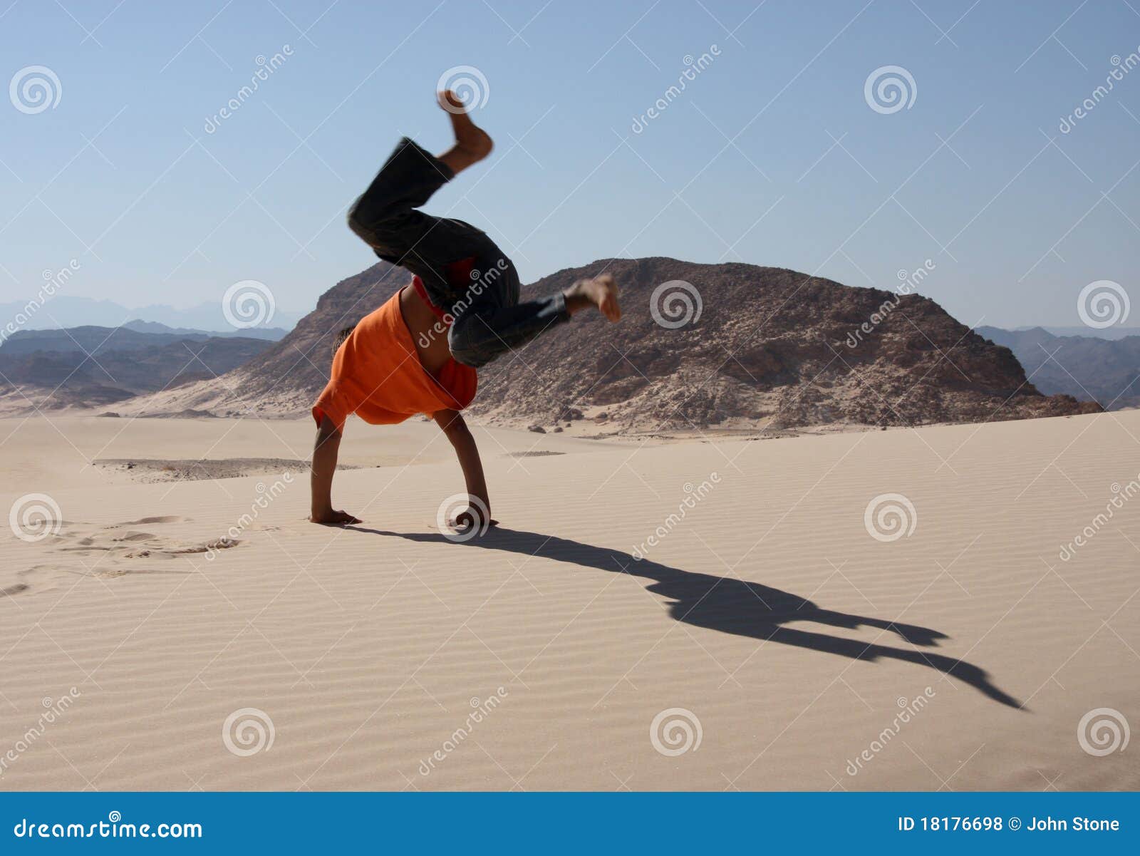 Fun in the sand stock photo. Image of young, egypt, desert - 18176698