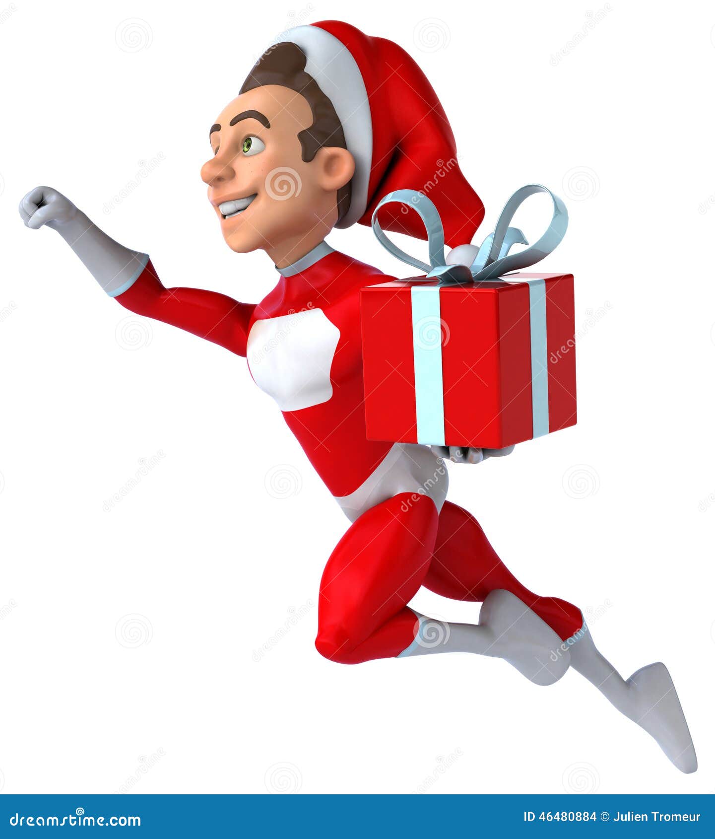 Fun santa claus stock illustration. Illustration of speed - 46480884