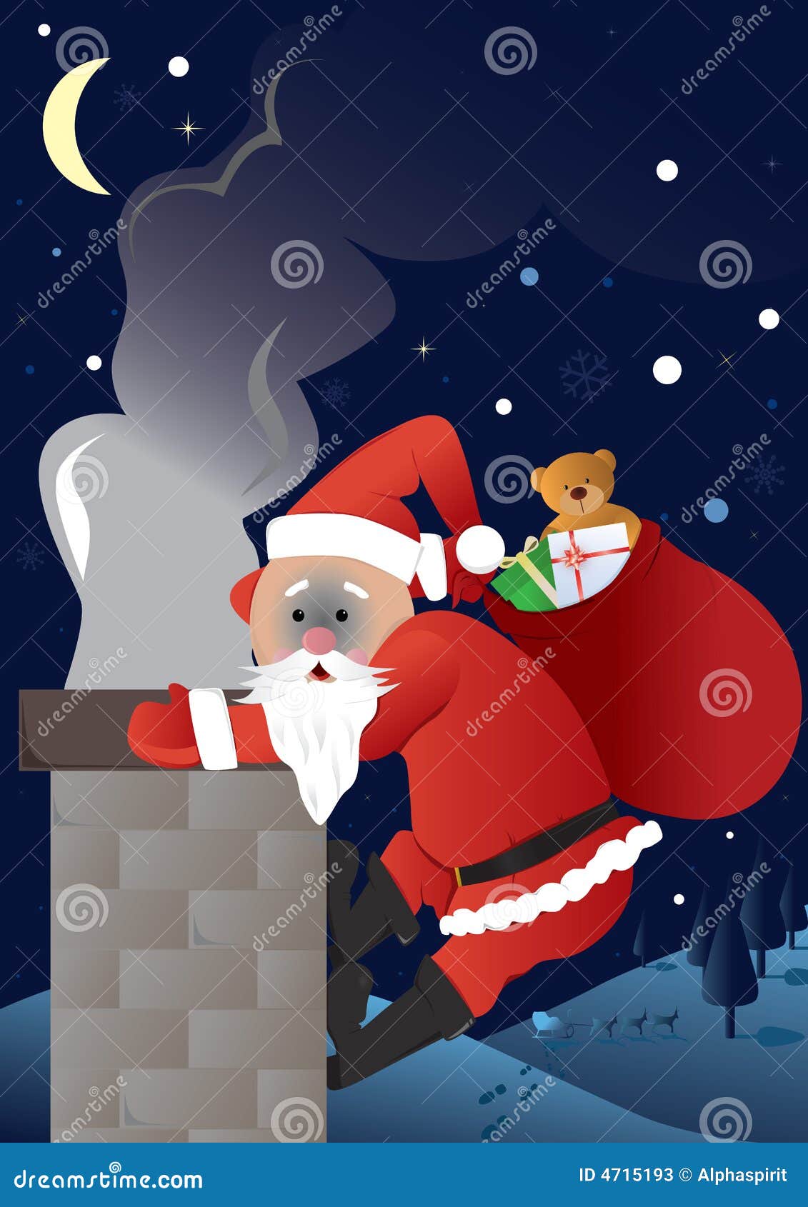 Fun Santa Claus stock vector. Illustration of tree, commemorate - 4715193