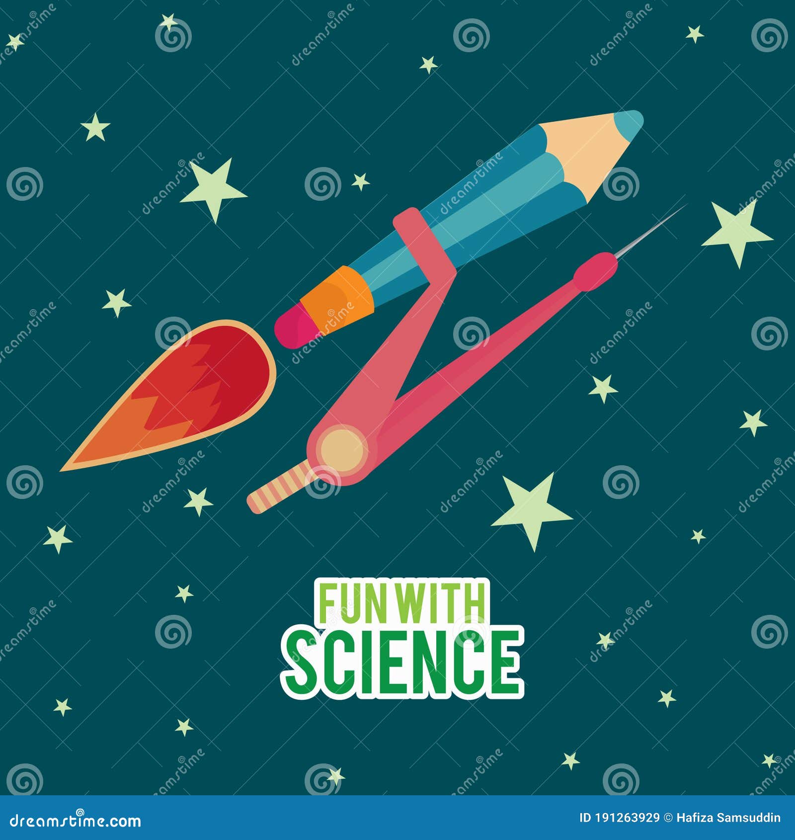Fun with Science. Vector Illustration Decorative Design Stock Vector ...