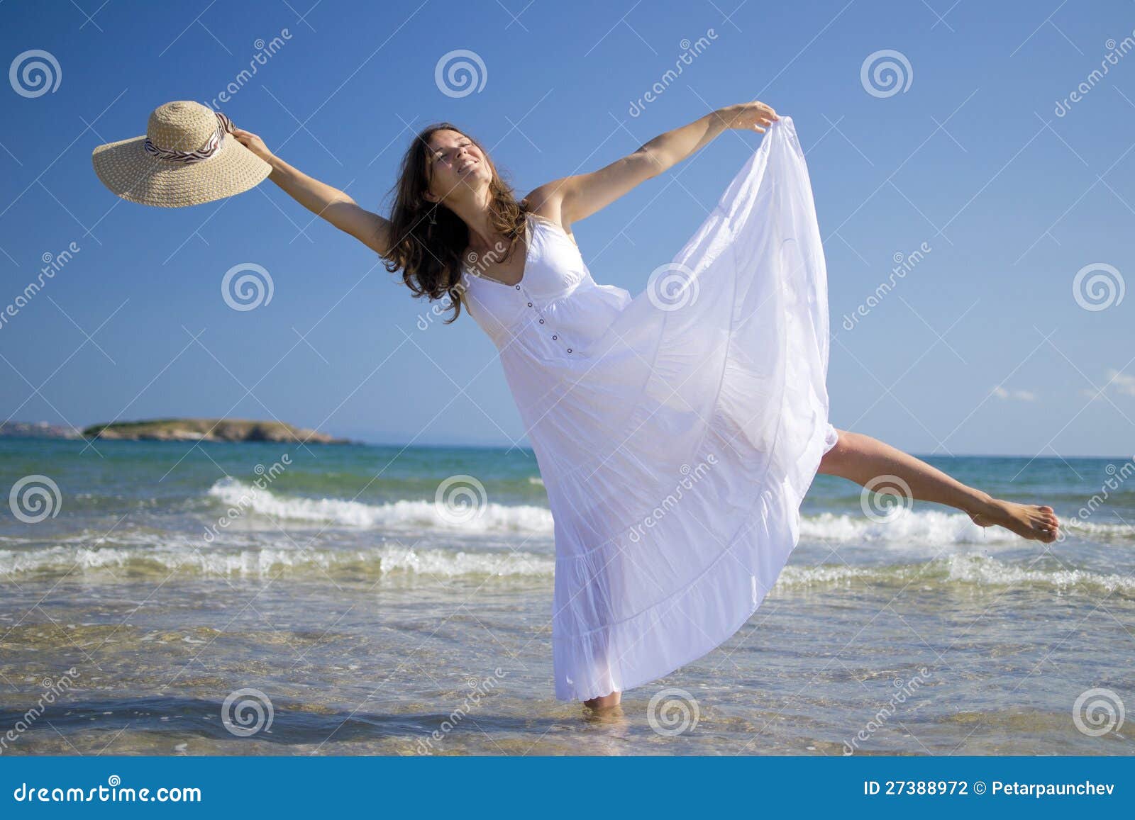 Fun in the sea stock photo. Image of female, beauty, portrait - 27388972