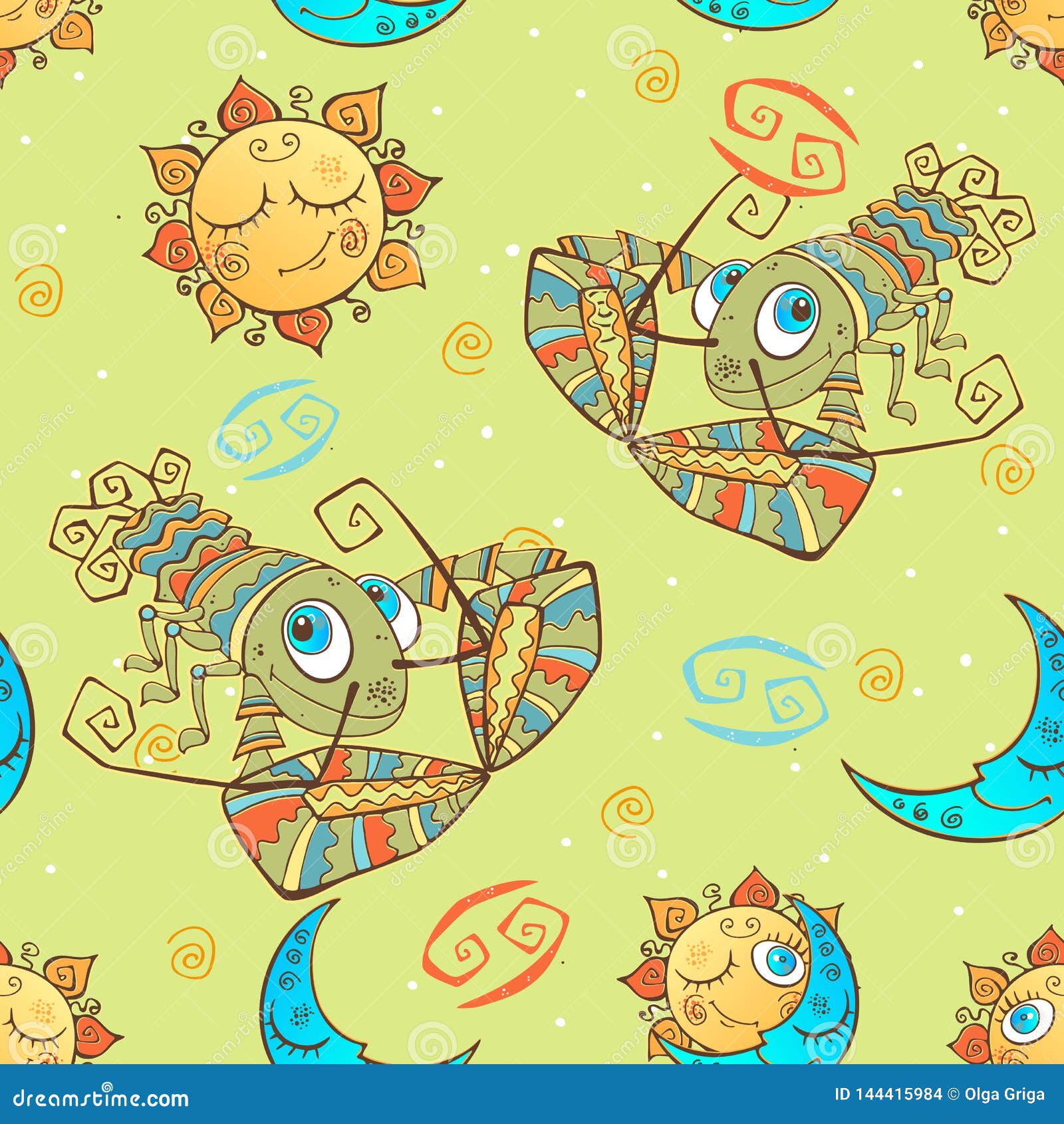 Kids Zodiac Signs. Horoscope With Children Avatars. Astrological ...