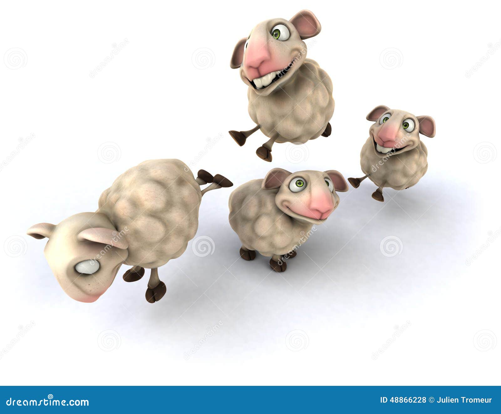 Fun sheep stock illustration. Illustration of simpleton - 48866228