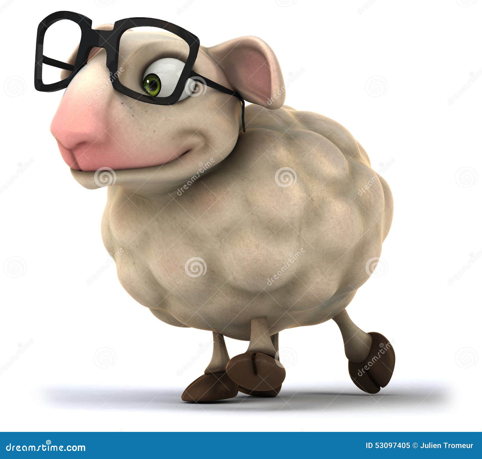 Fun sheep stock illustration. Illustration of cute, isolated - 53097405