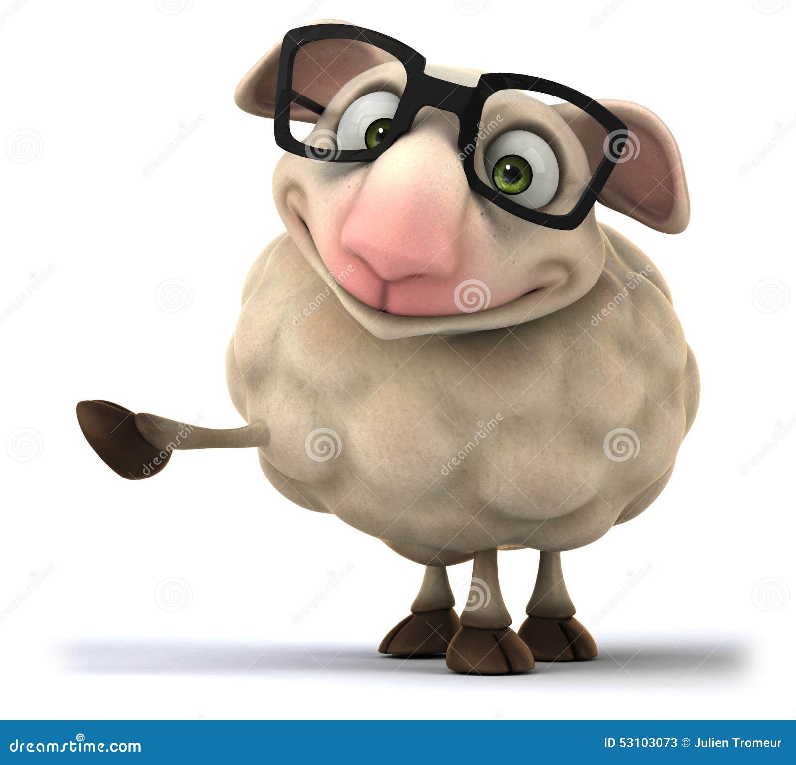 Fun sheep stock illustration. Illustration of cartoon - 53103073