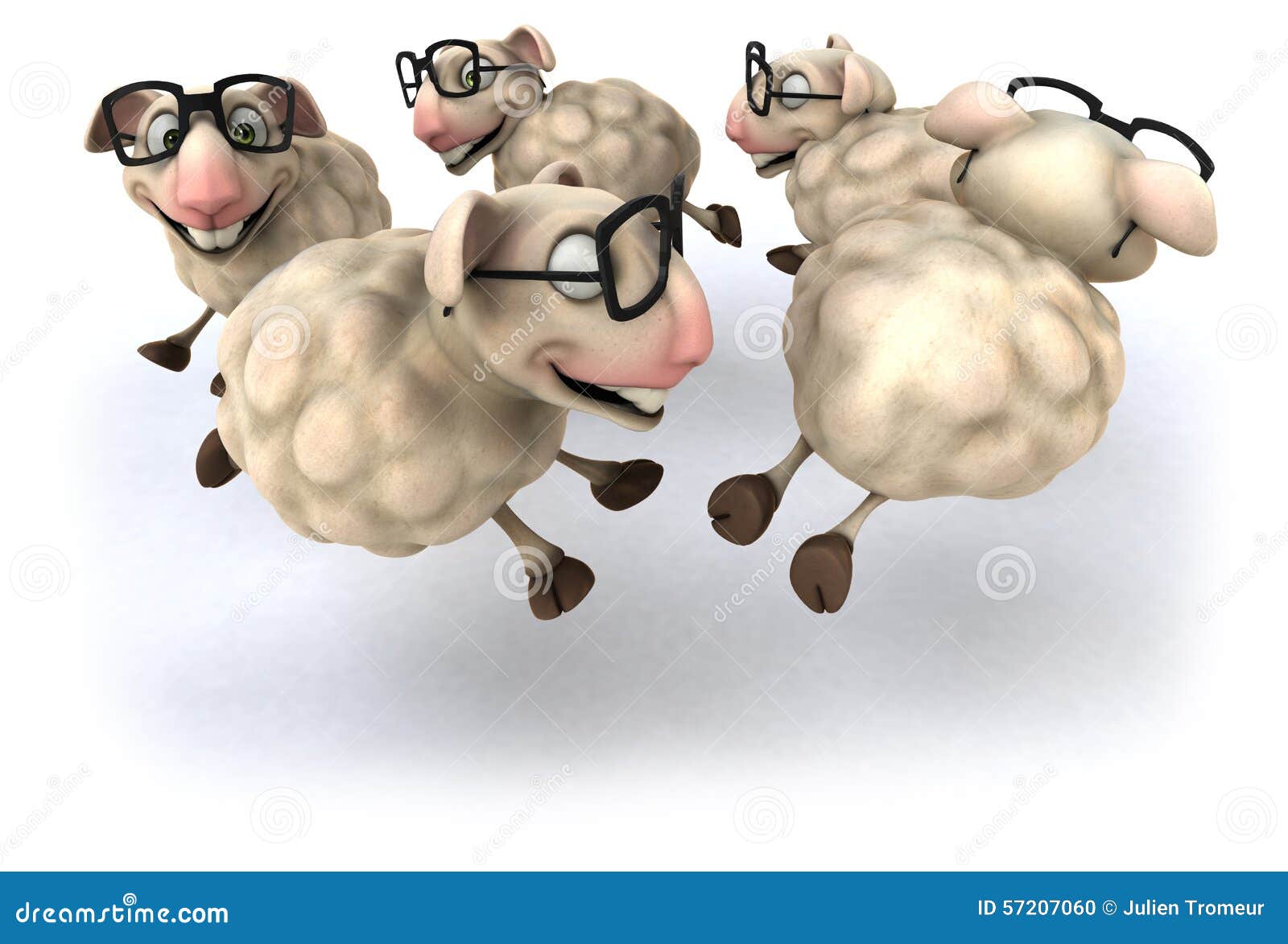 Fun sheep stock illustration. Illustration of sheep, simpleton - 57207060