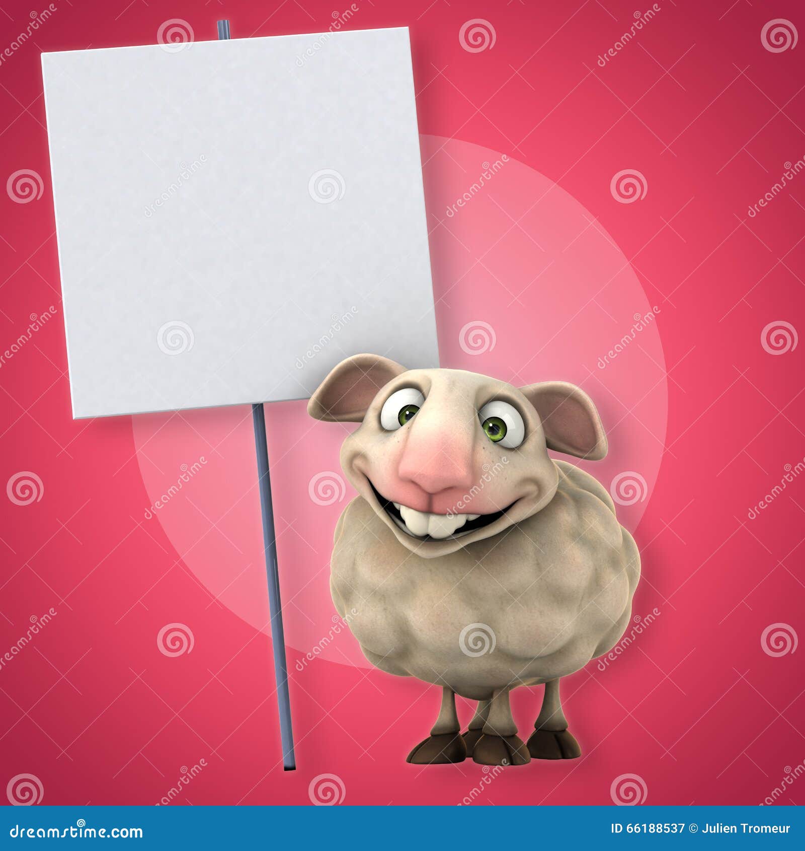 Fun sheep stock illustration. Illustration of studio - 66188537