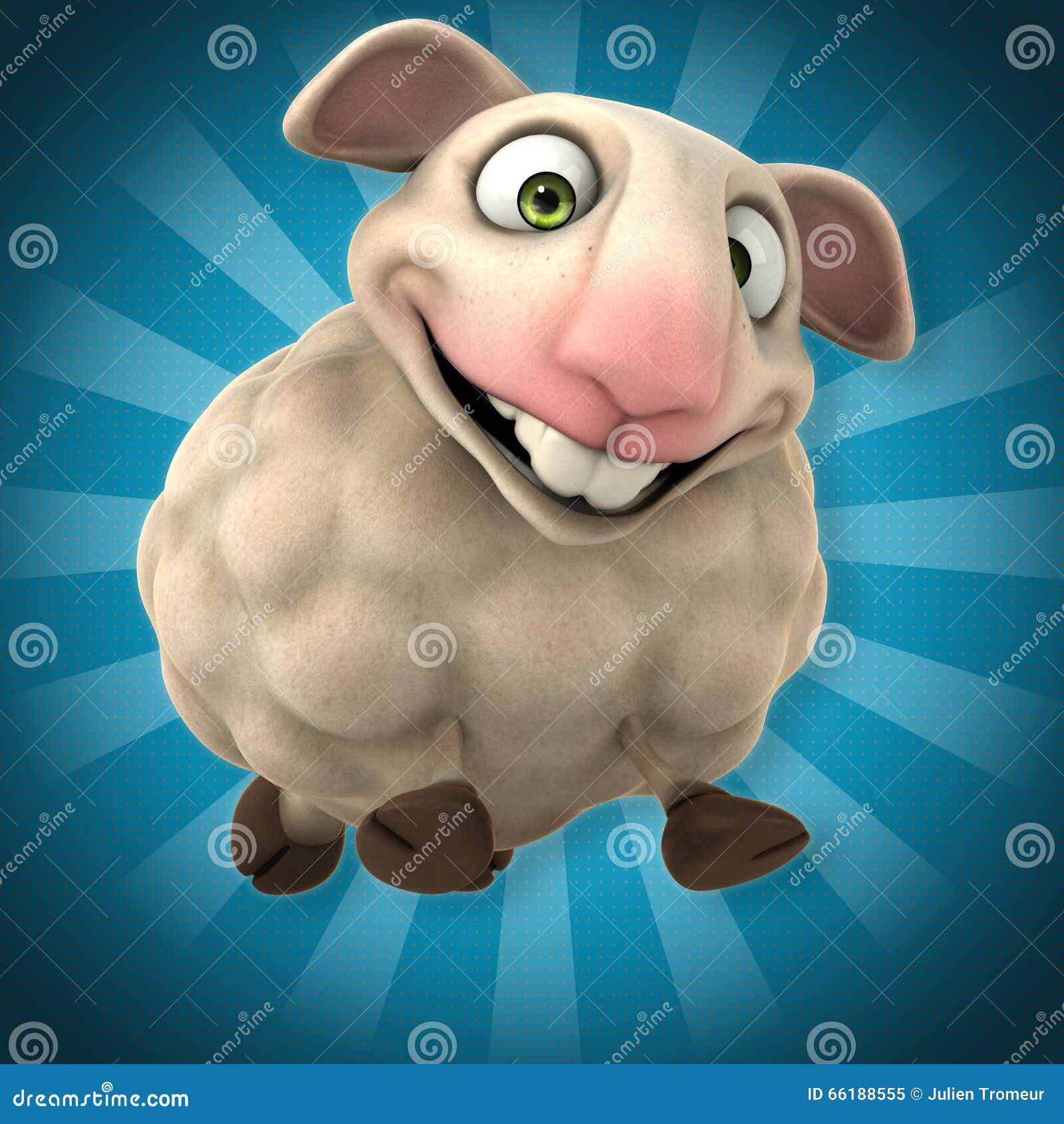 Fun sheep stock illustration. Illustration of lamb, simpleton - 66188555